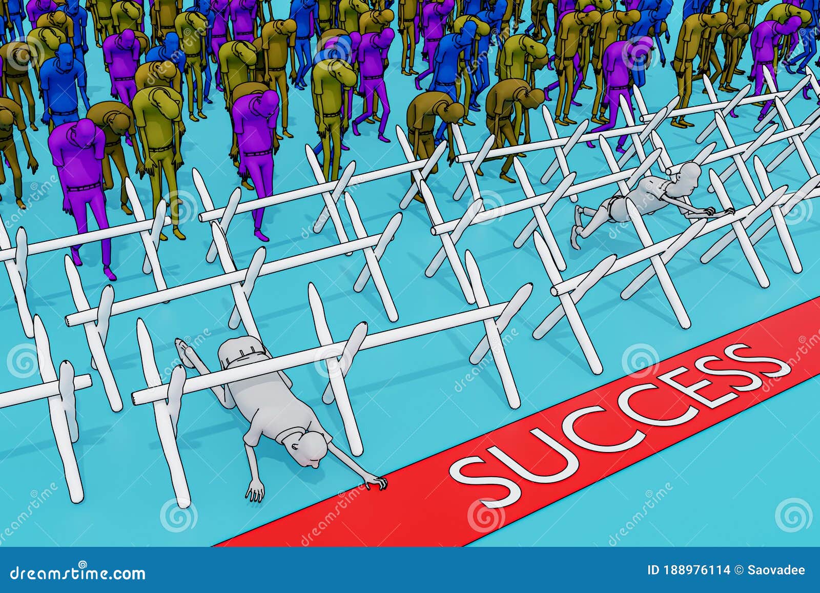 A Path To Success, Way To Success Stock Illustration - Illustration of ...