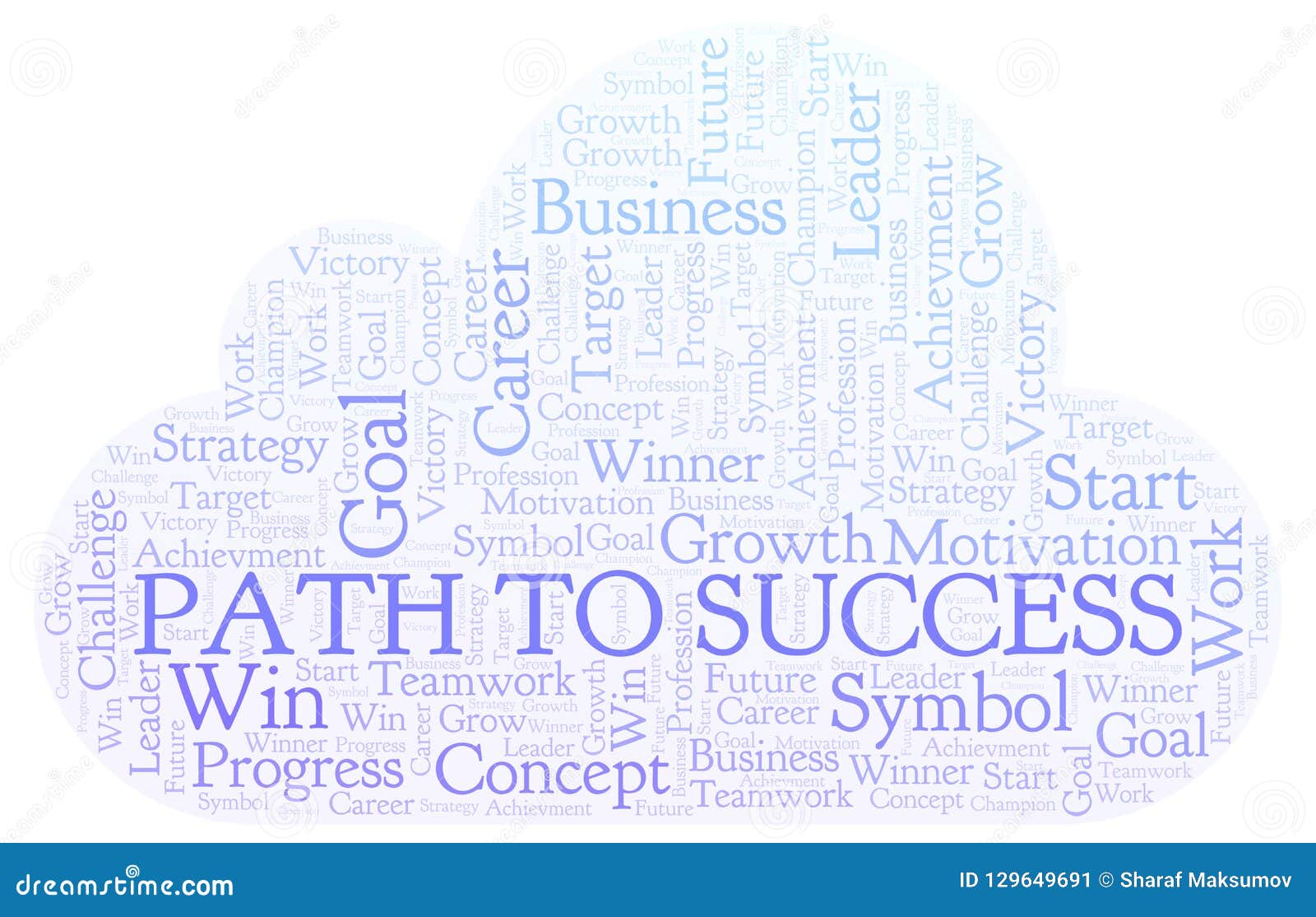 Path To Success Word Cloud. Stock Illustration - Illustration of ...