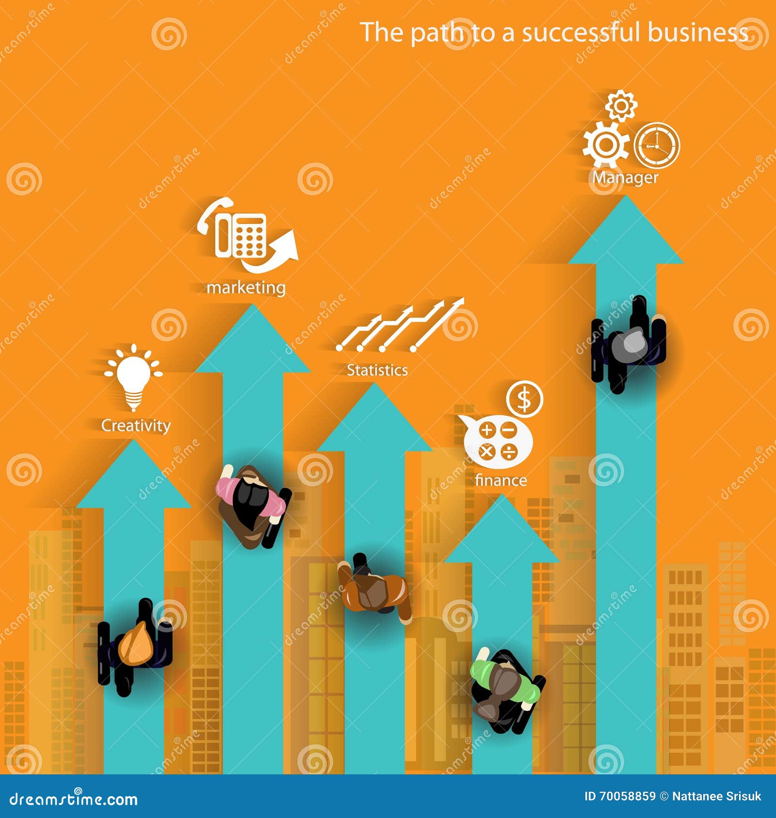 The Path To a Successful Business Stock Vector - Illustration of ...