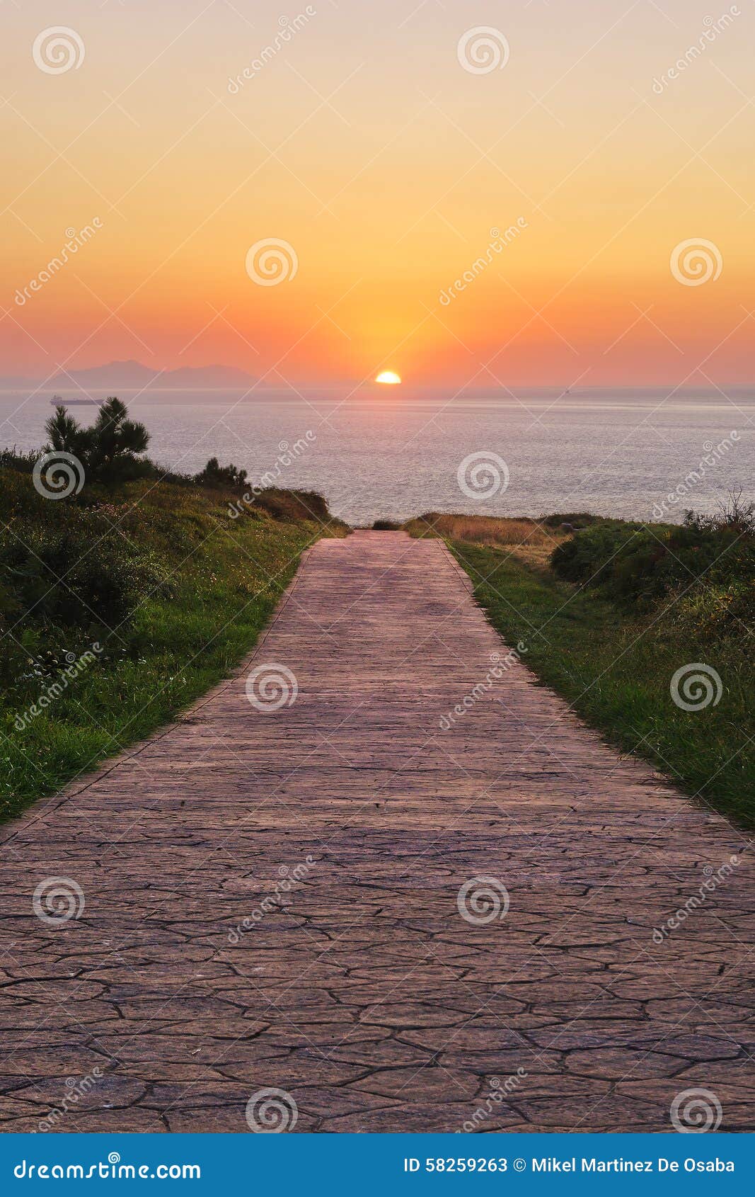 Path to the sun stock image. Image of basque, vasco, pathway - 58259263