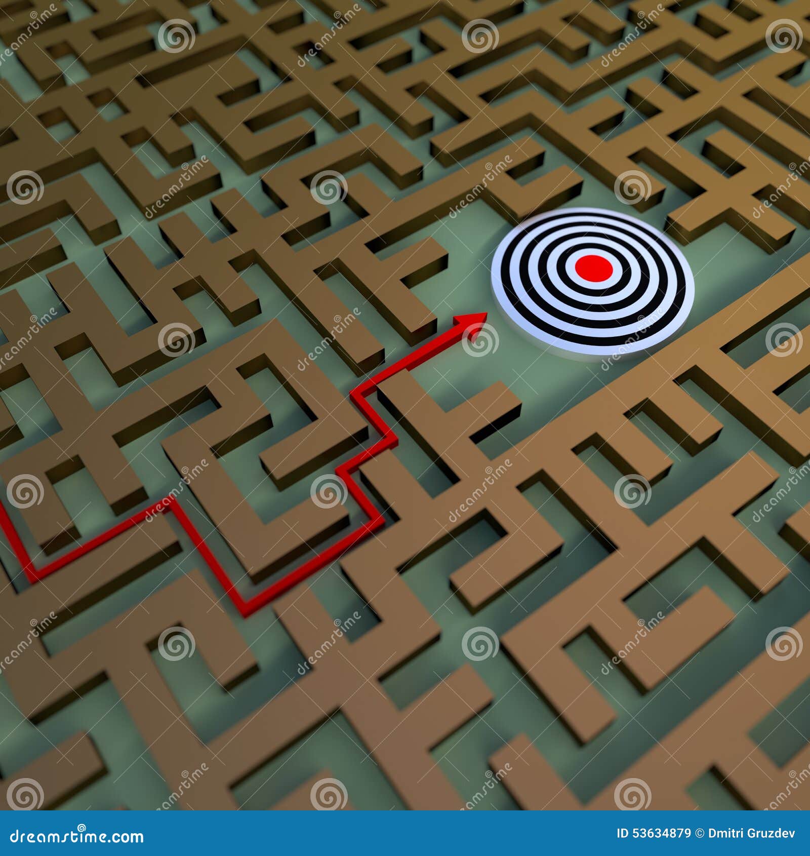 Path to the target stock illustration. Illustration of guide - 53634879