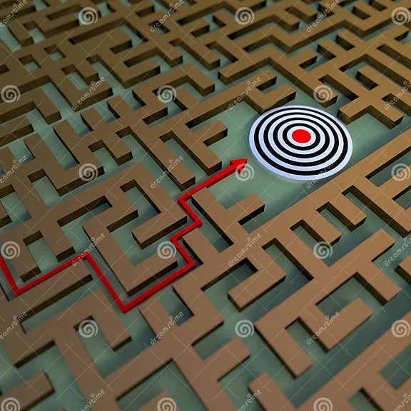 Path to the target stock illustration. Illustration of guide - 53634879