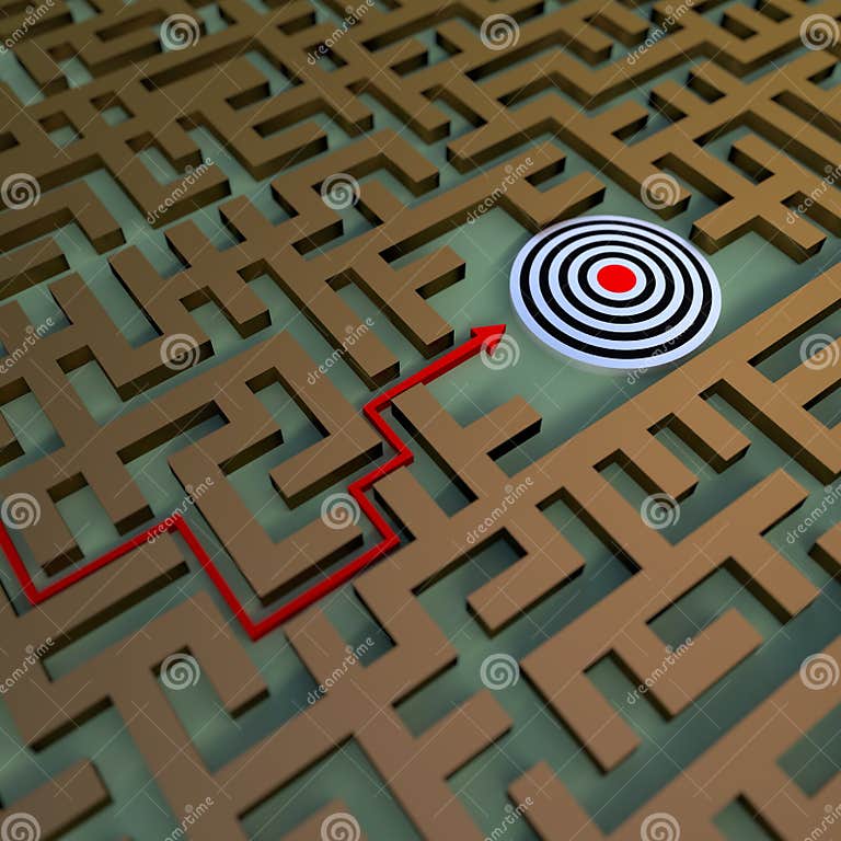 Path to the target stock illustration. Illustration of guide - 53634879