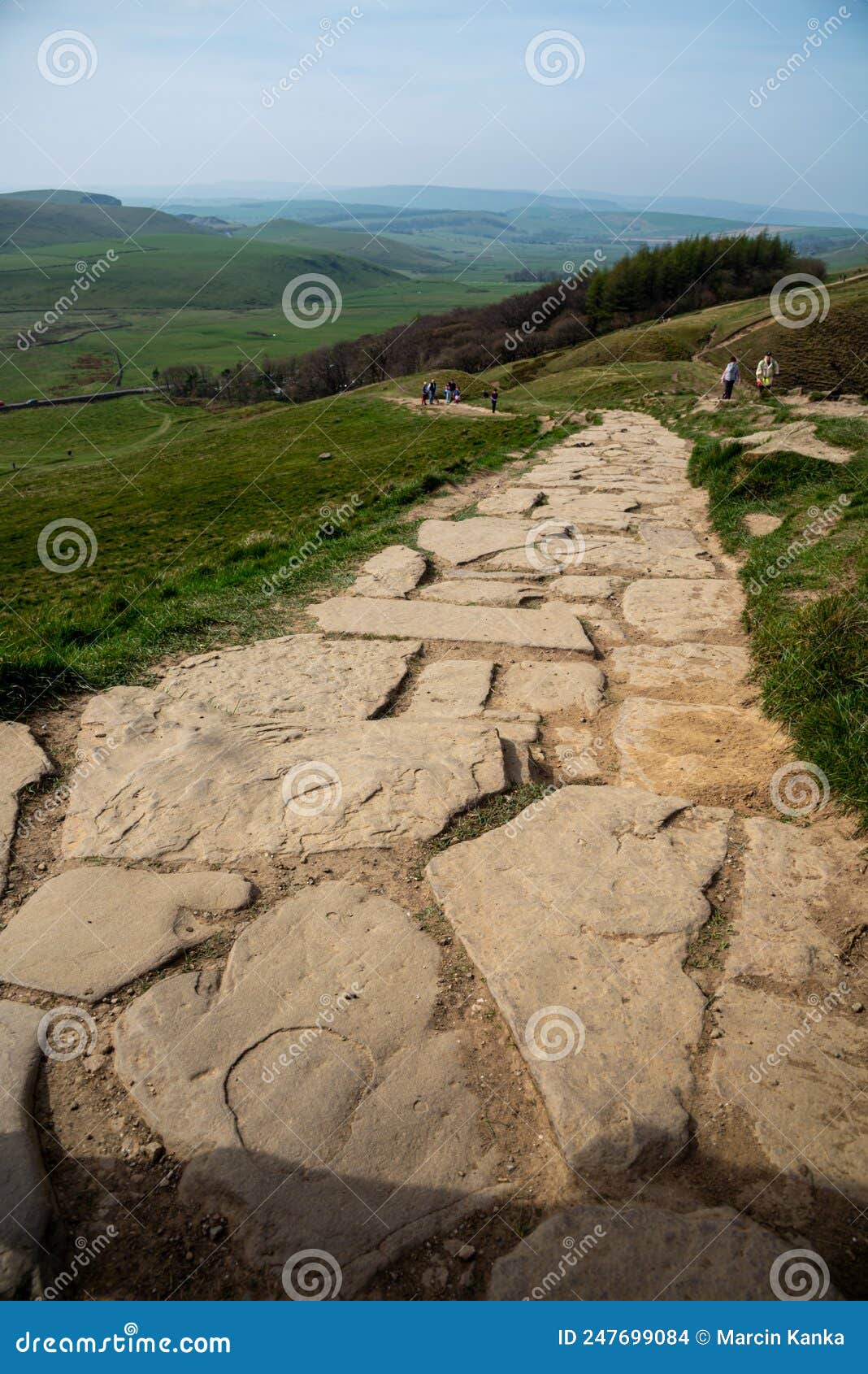 Path To the Top of Mam Tor in the National Park Peak District, England ...