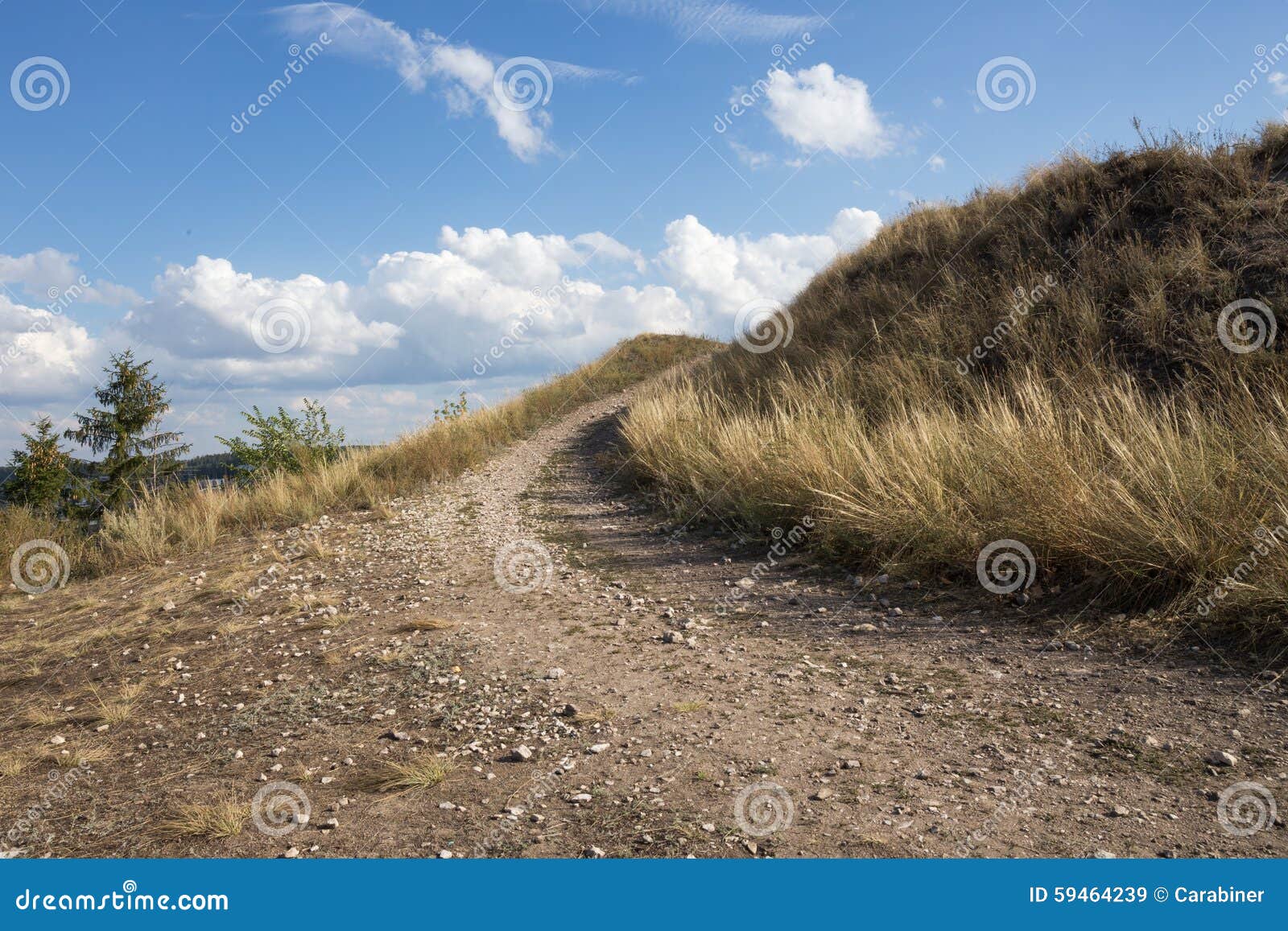 Path To the Top of the Mountain Stock Image - Image of blue, grass ...