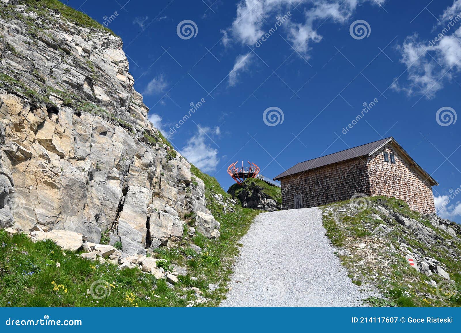 Path To Viewpoint Stubnerkogel Mountains in Bad Gastein Stock Image ...