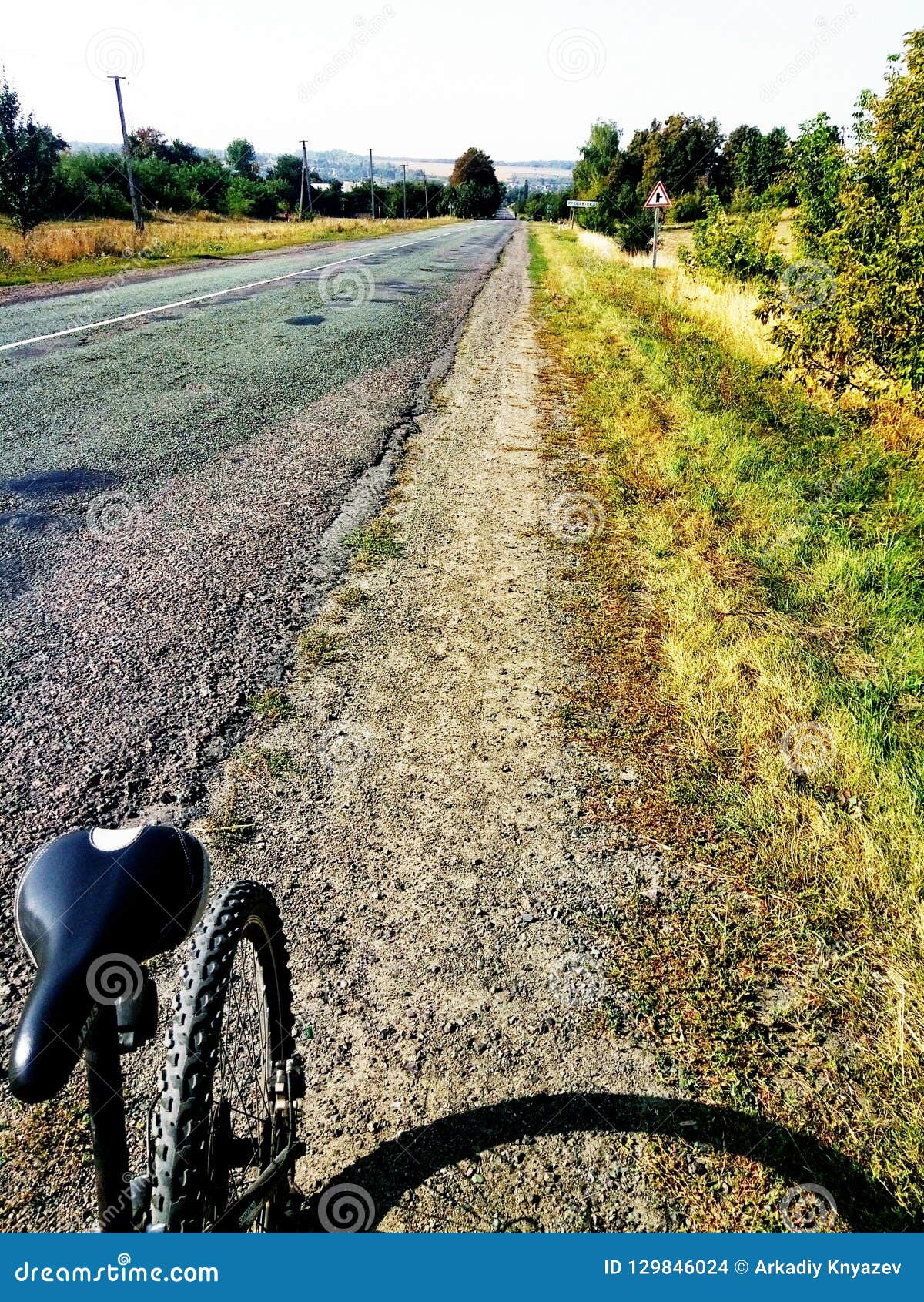 Road on 2 wheels stock photo. Image of path, wheels - 129846024