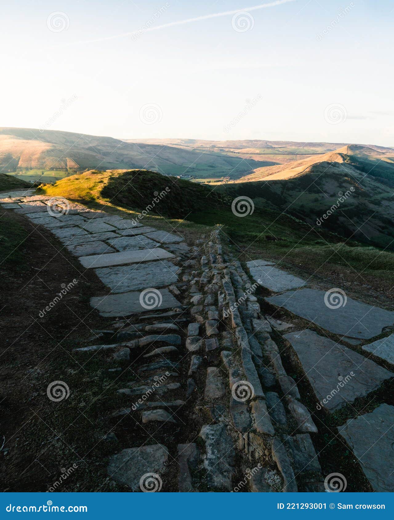 A Path With Trees On The Side Of A Mountain Royalty-Free Stock ...