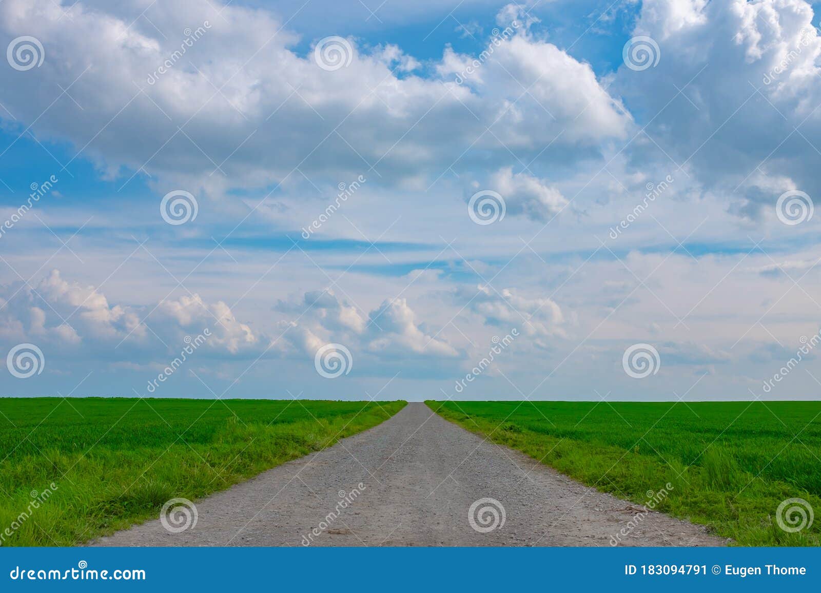 A path between two fields stock image. Image of rural - 183094791