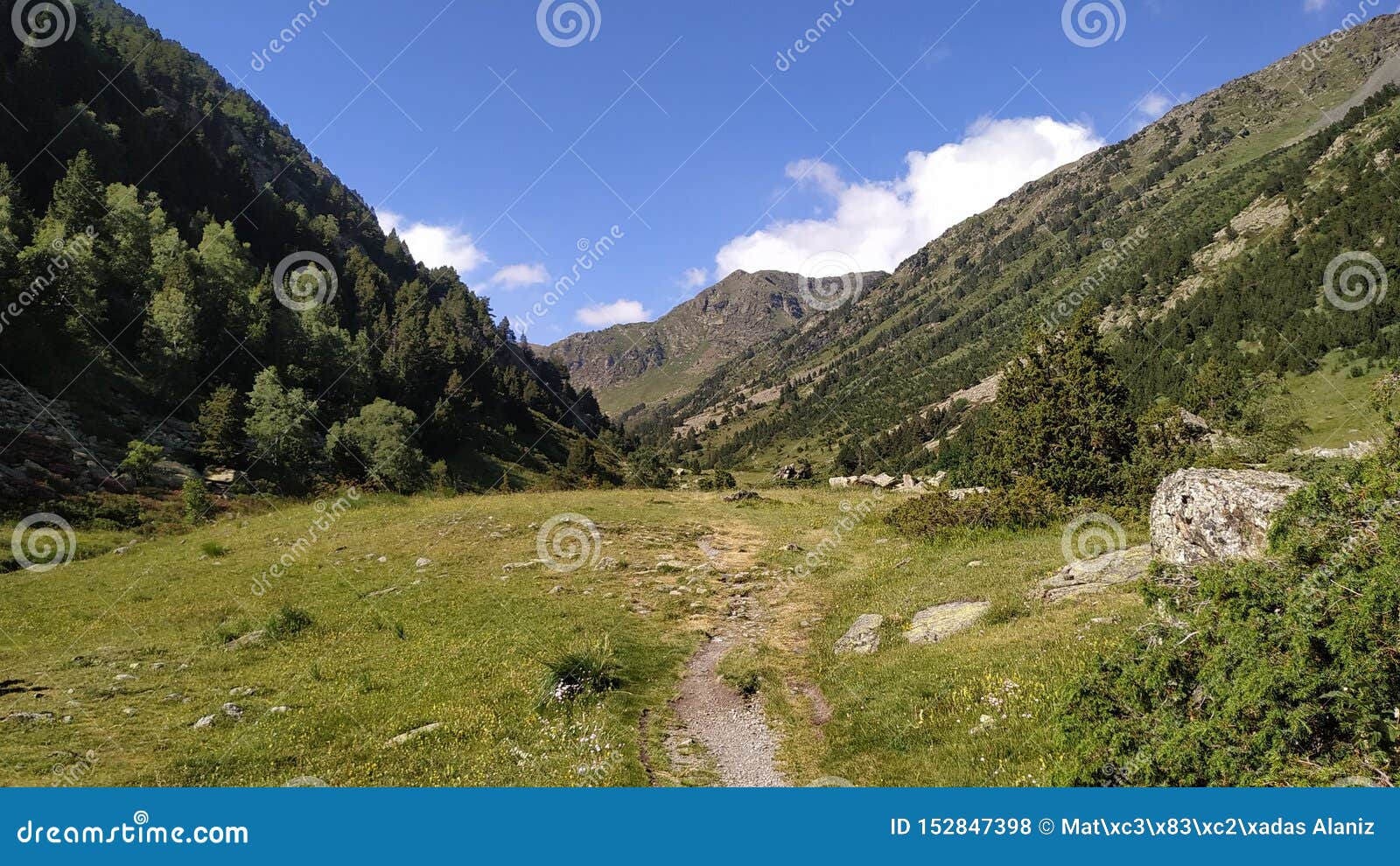 The path in the valley stock photo. Image of outdoors - 152847398