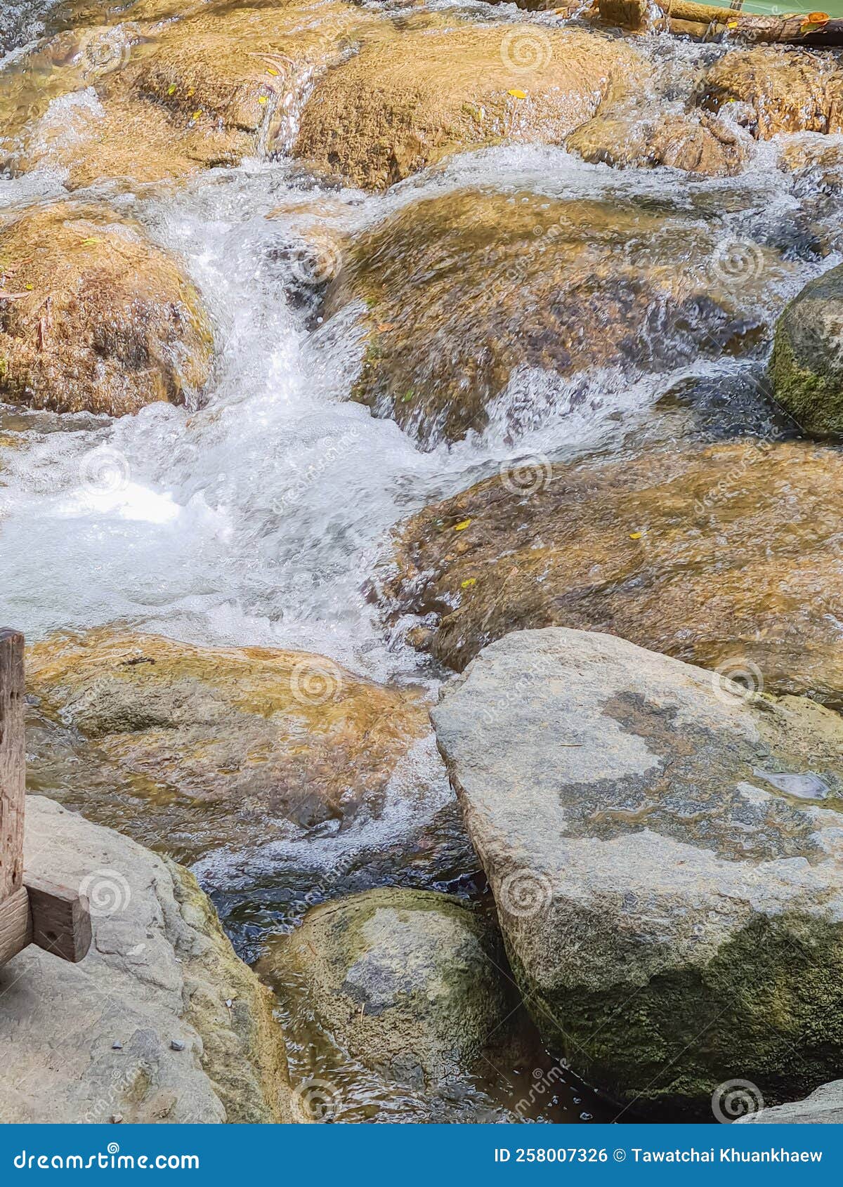 The Path of the Waterfall is Full of Rocks Stock Photo - Image of niche ...