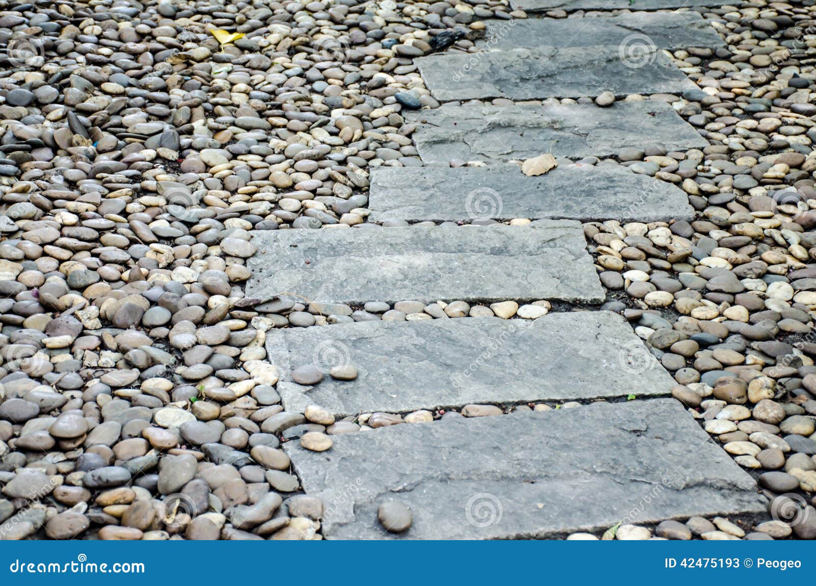 Path way on pebble stone stock image. Image of curve - 42475193