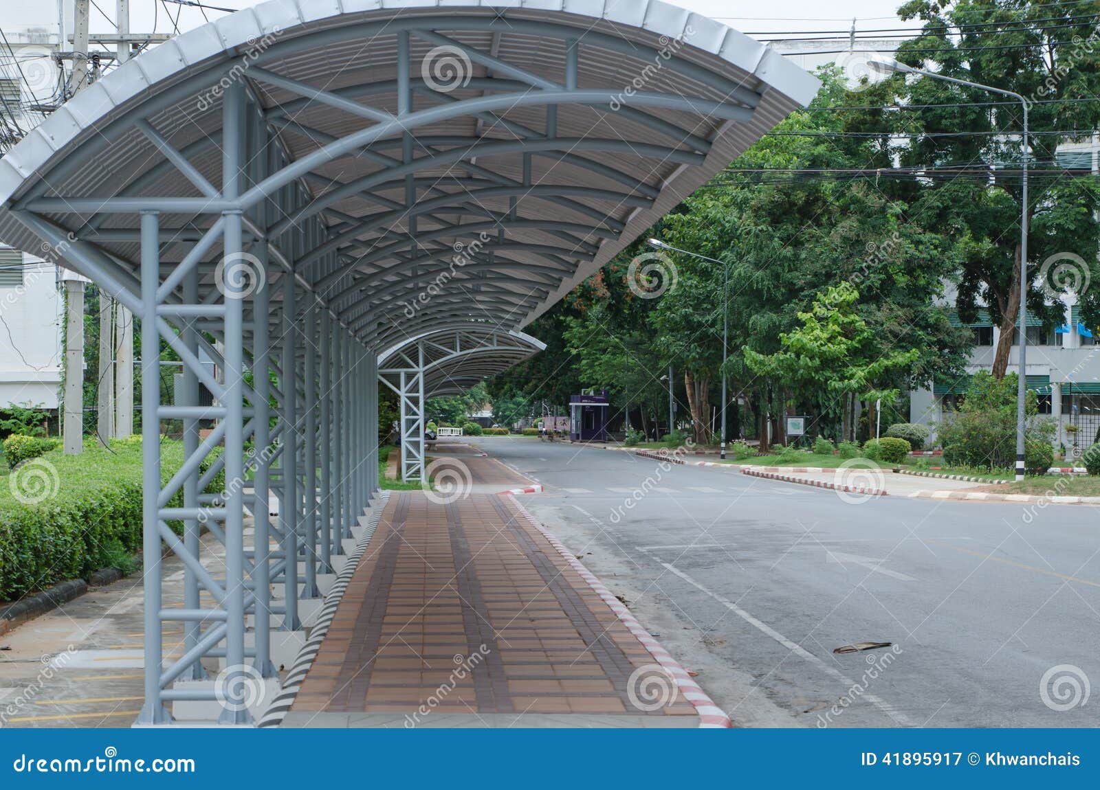 Path way in university. stock image. Image of landscape - 41895917