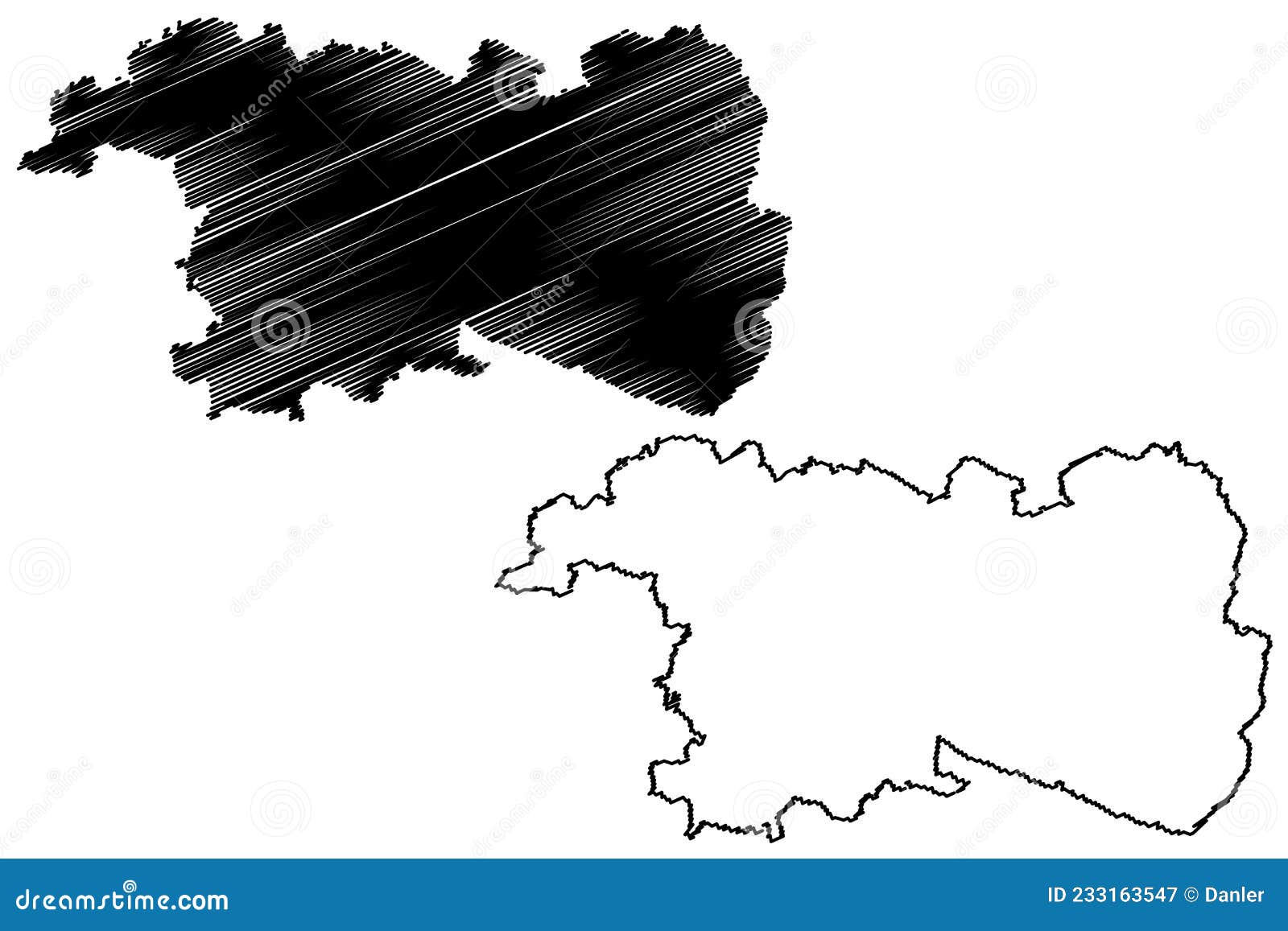 Pathanamthitta District Kerala State, Republic of India Map Vector ...