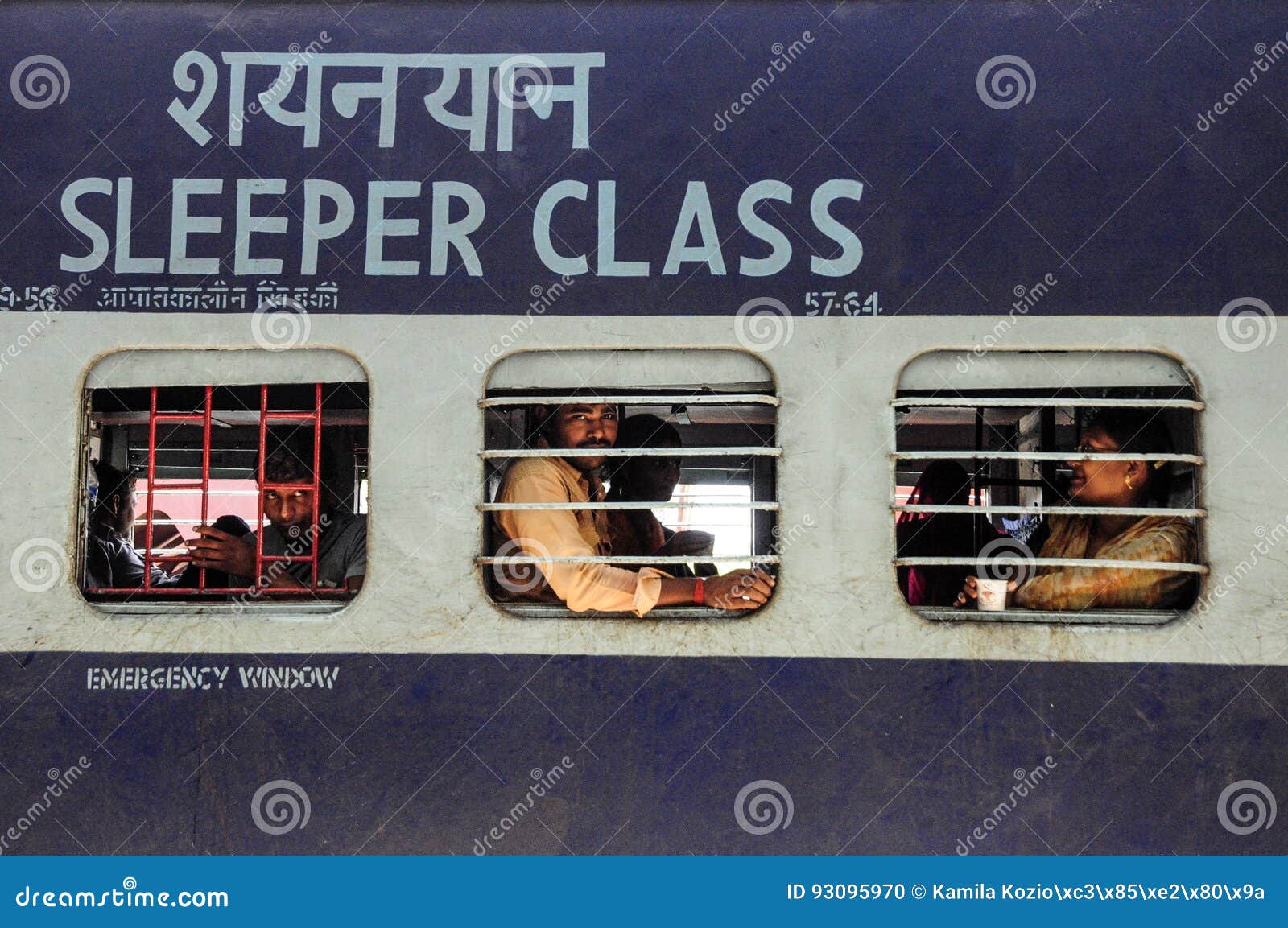 Pathankot, India, September 9, 2010: Indian Sleeper Class Train ...