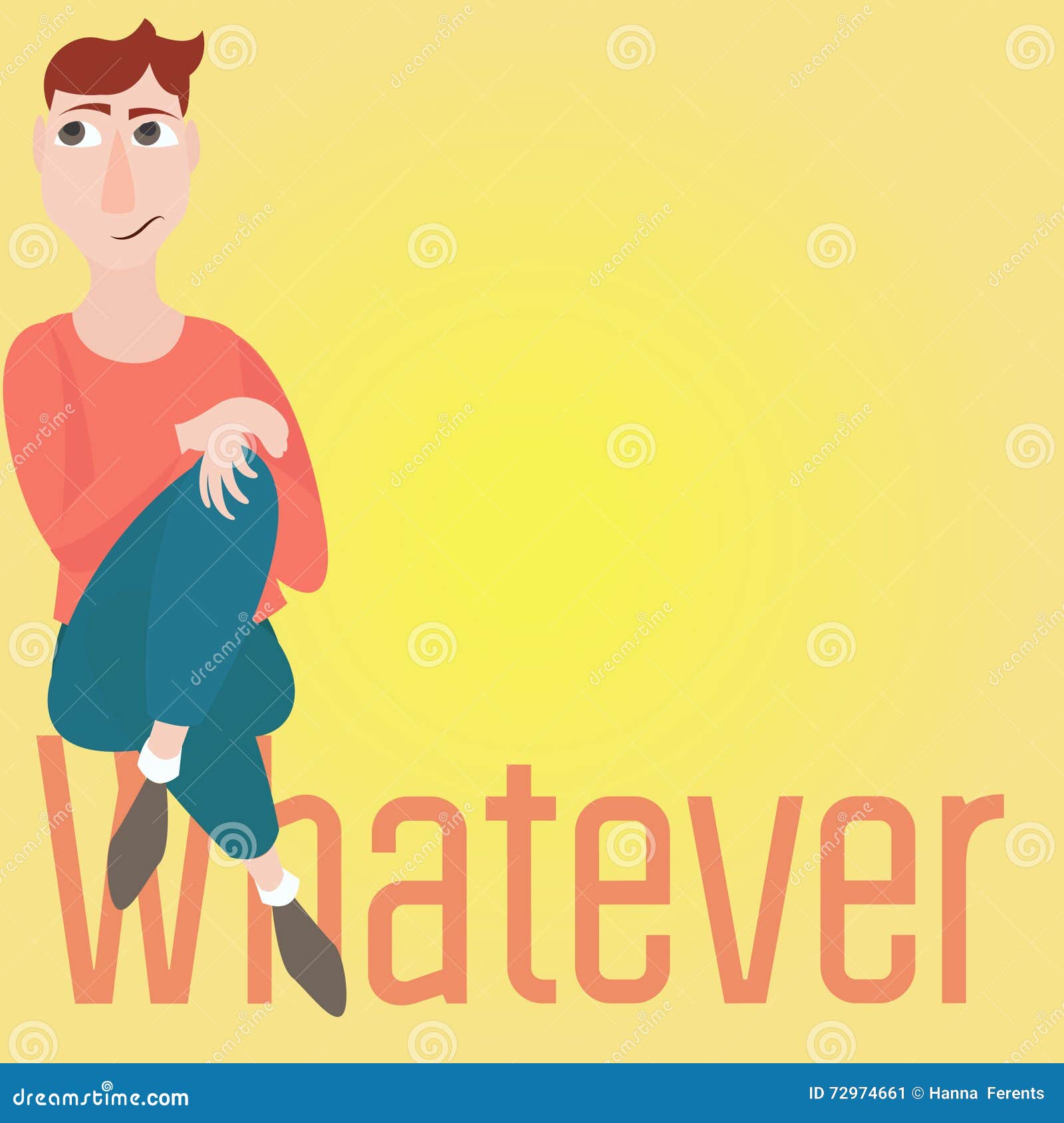 Pathetic man. Whatever stock vector. Illustration of adult - 72974661