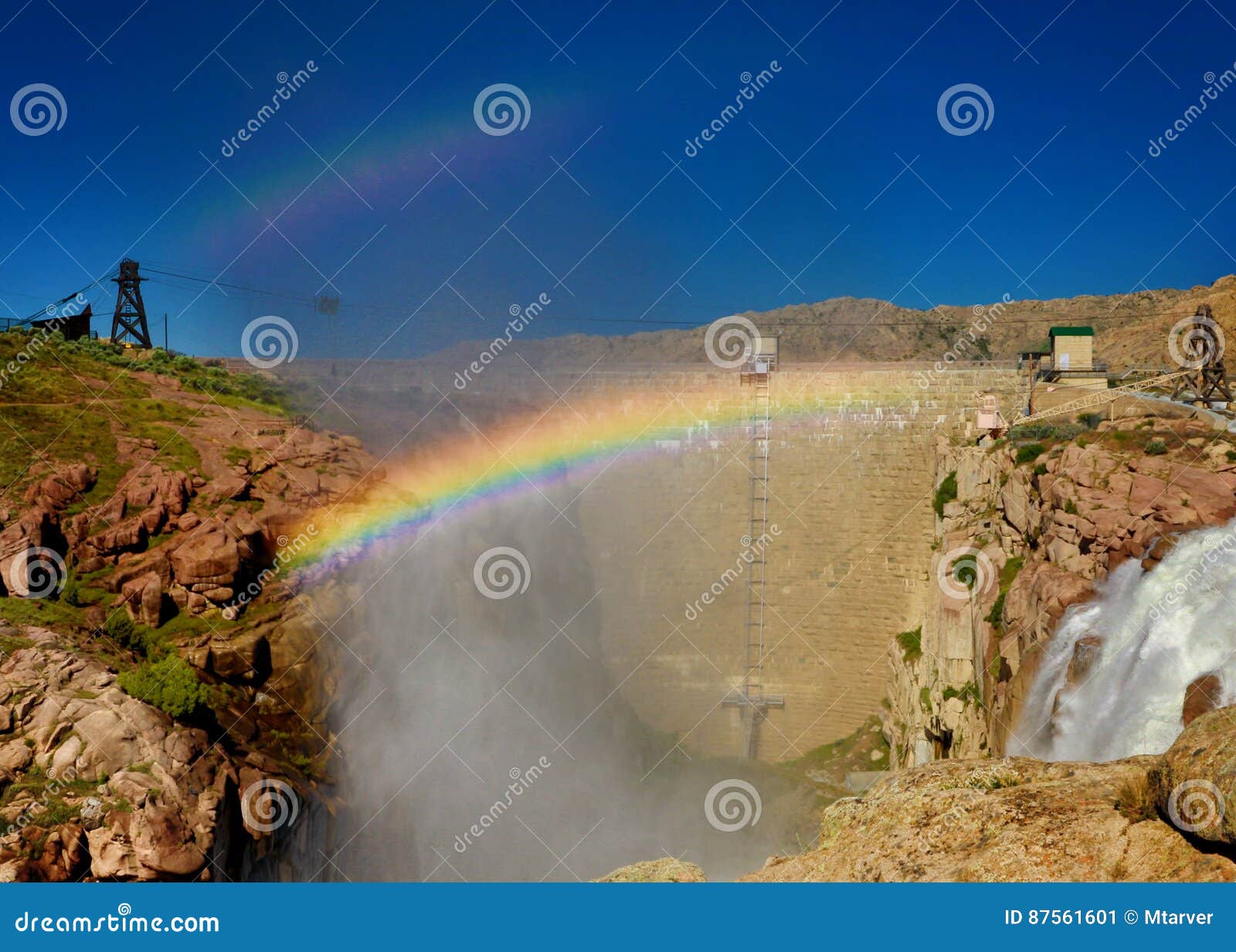 Pathfinder Dam stock image. Image of spectrum, reservoir - 87561601