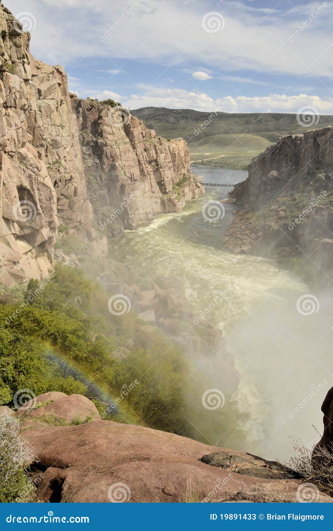 Pathfinder Reservoir Scenery Stock Image - Image of roaring, platte ...