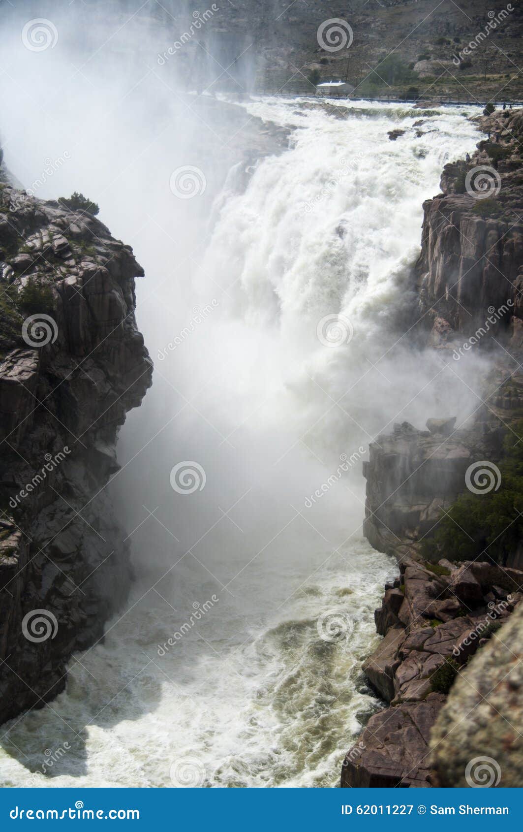 Pathfinder Reservoir Spillway Over Flowing Stock Image - Image of ...