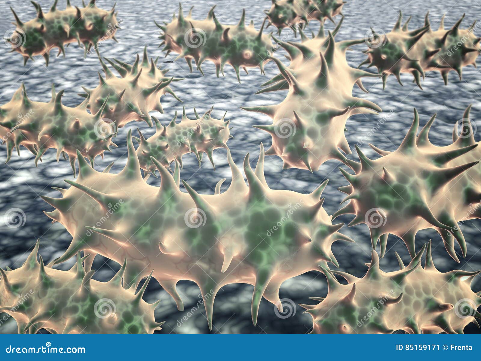 Pathogen Bacteria on the Surface Stock Illustration - Illustration of ...
