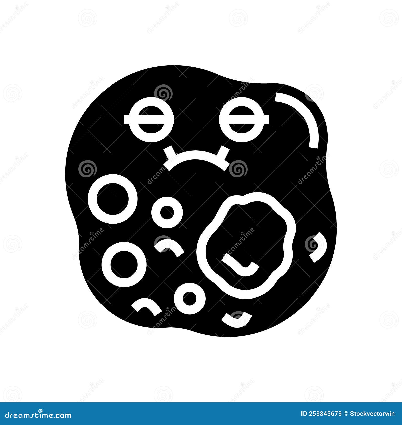 Pathogen Bacteria Virus Glyph Icon Vector Illustration Stock Vector ...
