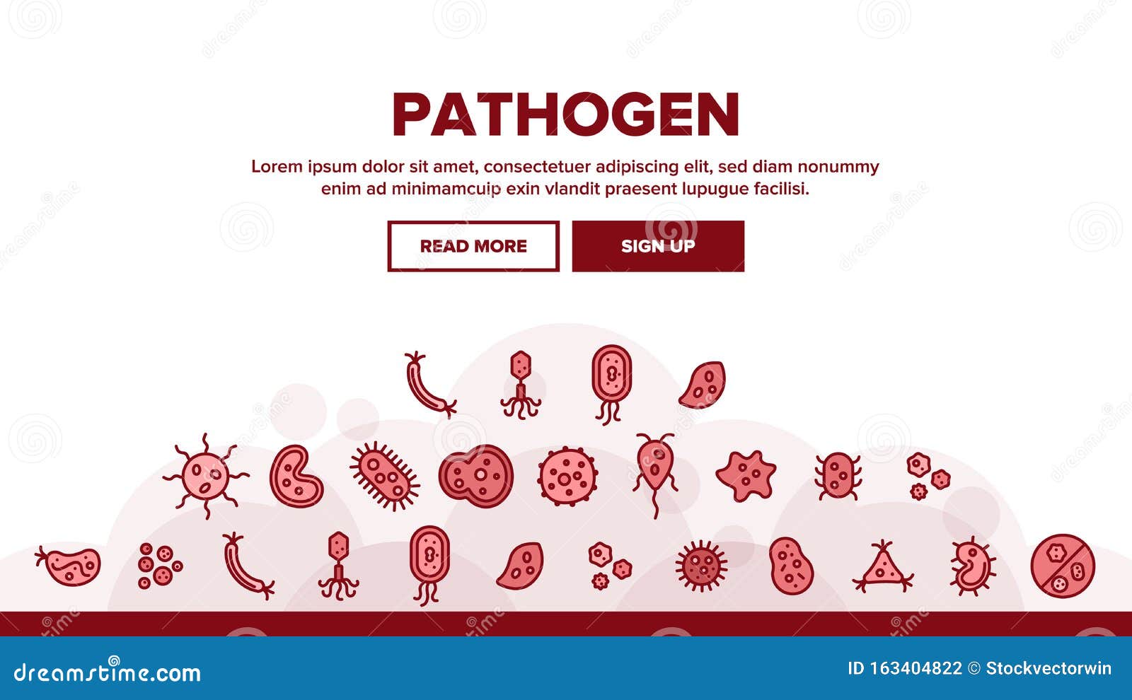 Collection Pathogen Elements Vector Sign Icons Set Stock Vector ...