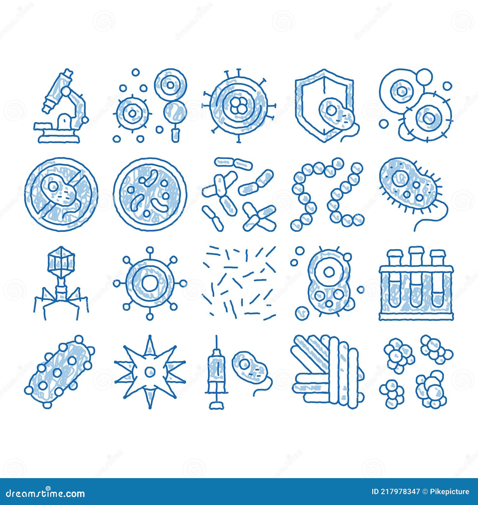 Pathogen Icon Hand Drawn Illustration Stock Vector - Illustration of ...