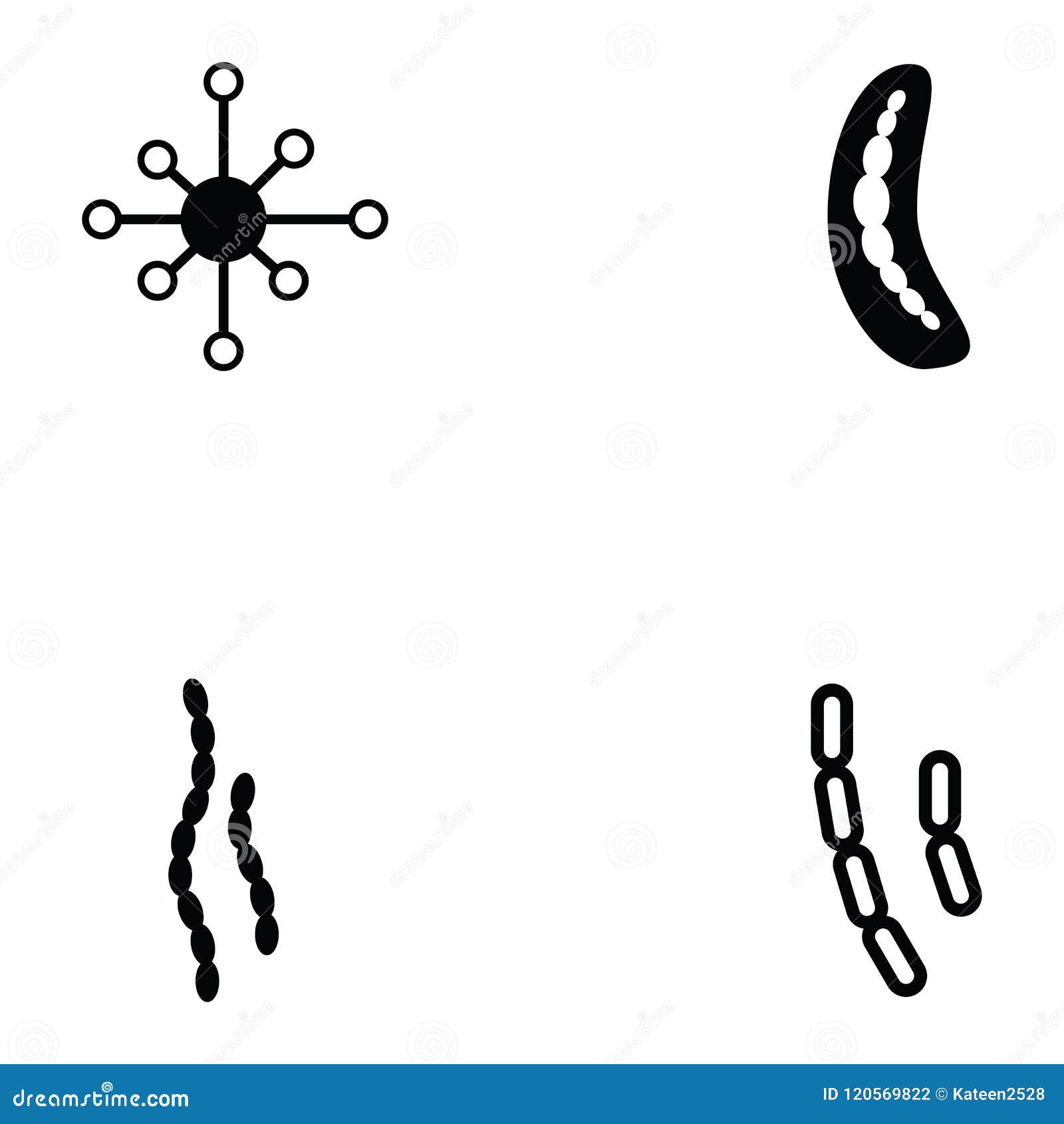 Pathogen icon set stock vector. Illustration of pathogens - 120569822