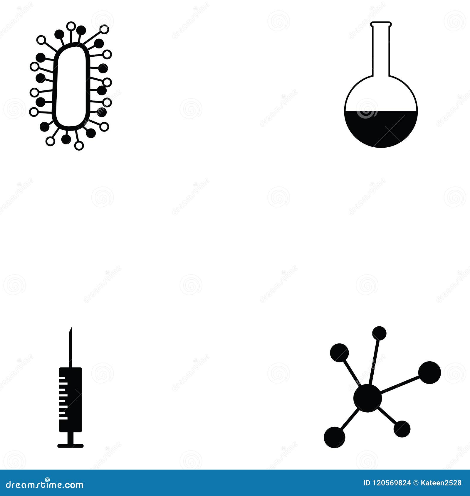 Pathogen icon set stock vector. Illustration of human - 120569824