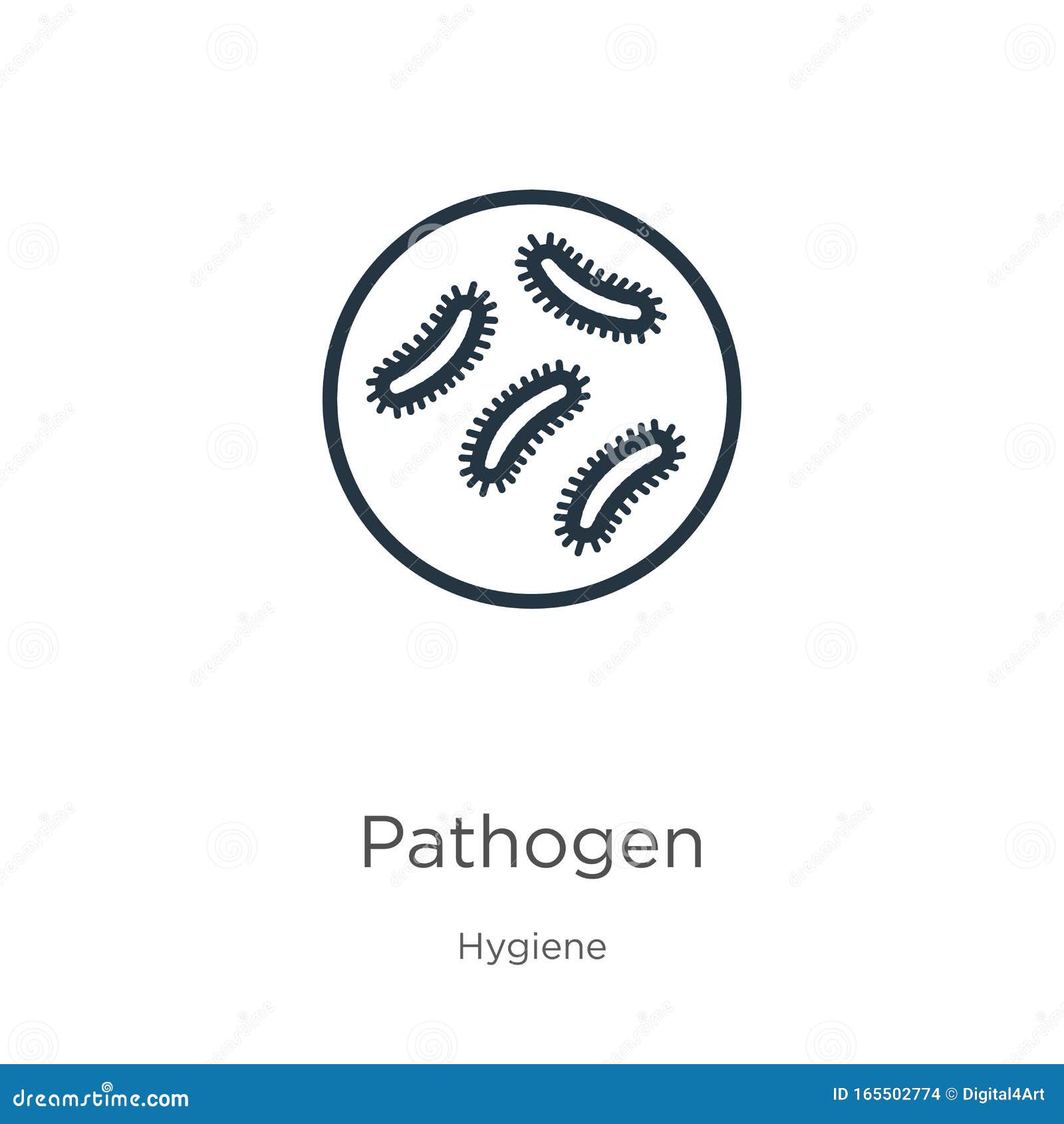Pathogen Icon. Thin Linear Pathogen Outline Icon Isolated On White ... Pathogen Icon. Thin Linear Pathogen Outline Icon Isolated On White ...