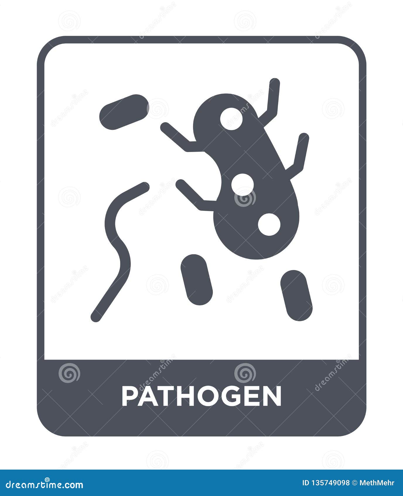 Pathogen Icon in Trendy Design Style. Pathogen Icon Isolated on White ...