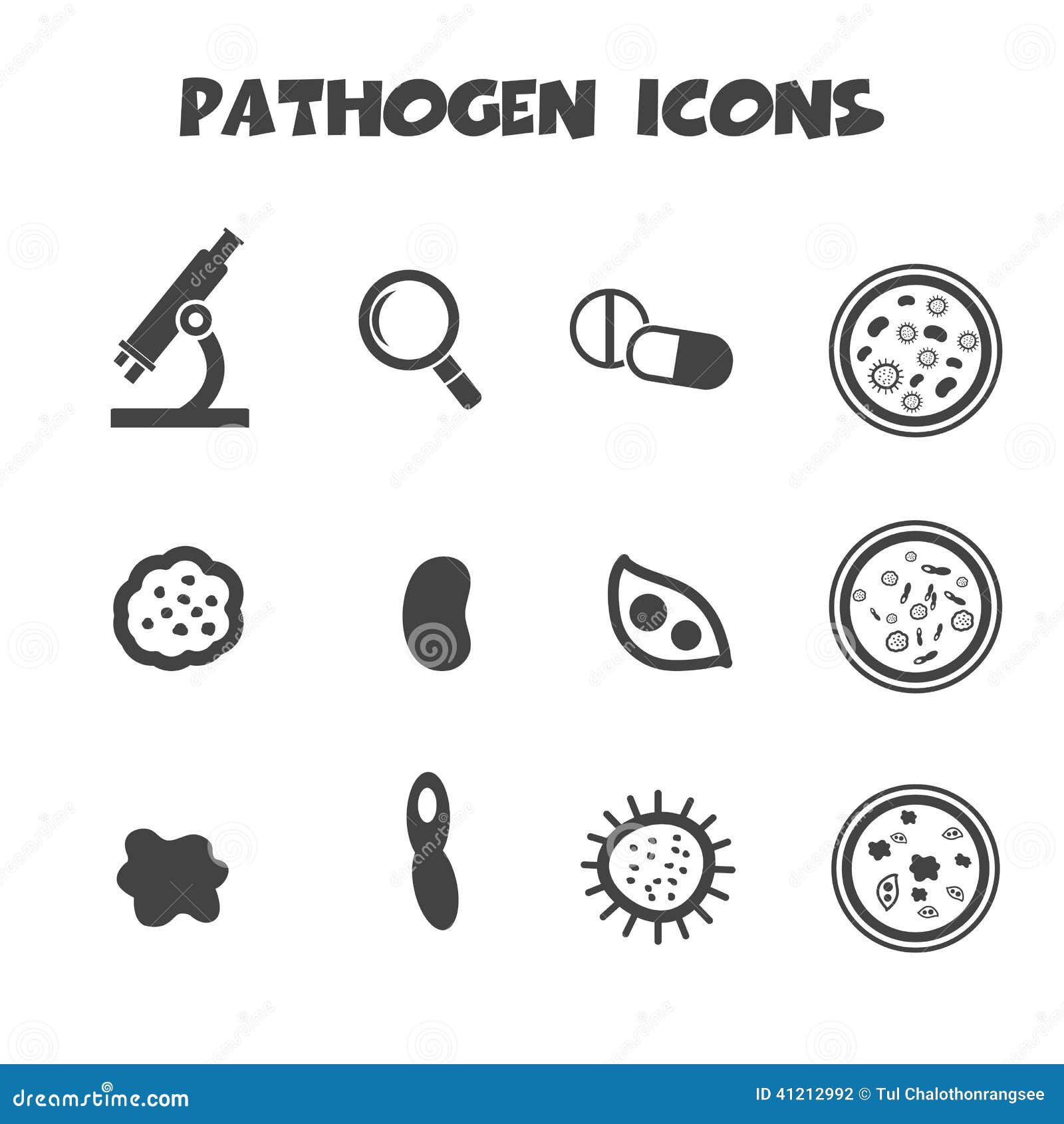 Pathogen icons stock vector. Illustration of bacteria - 41212992