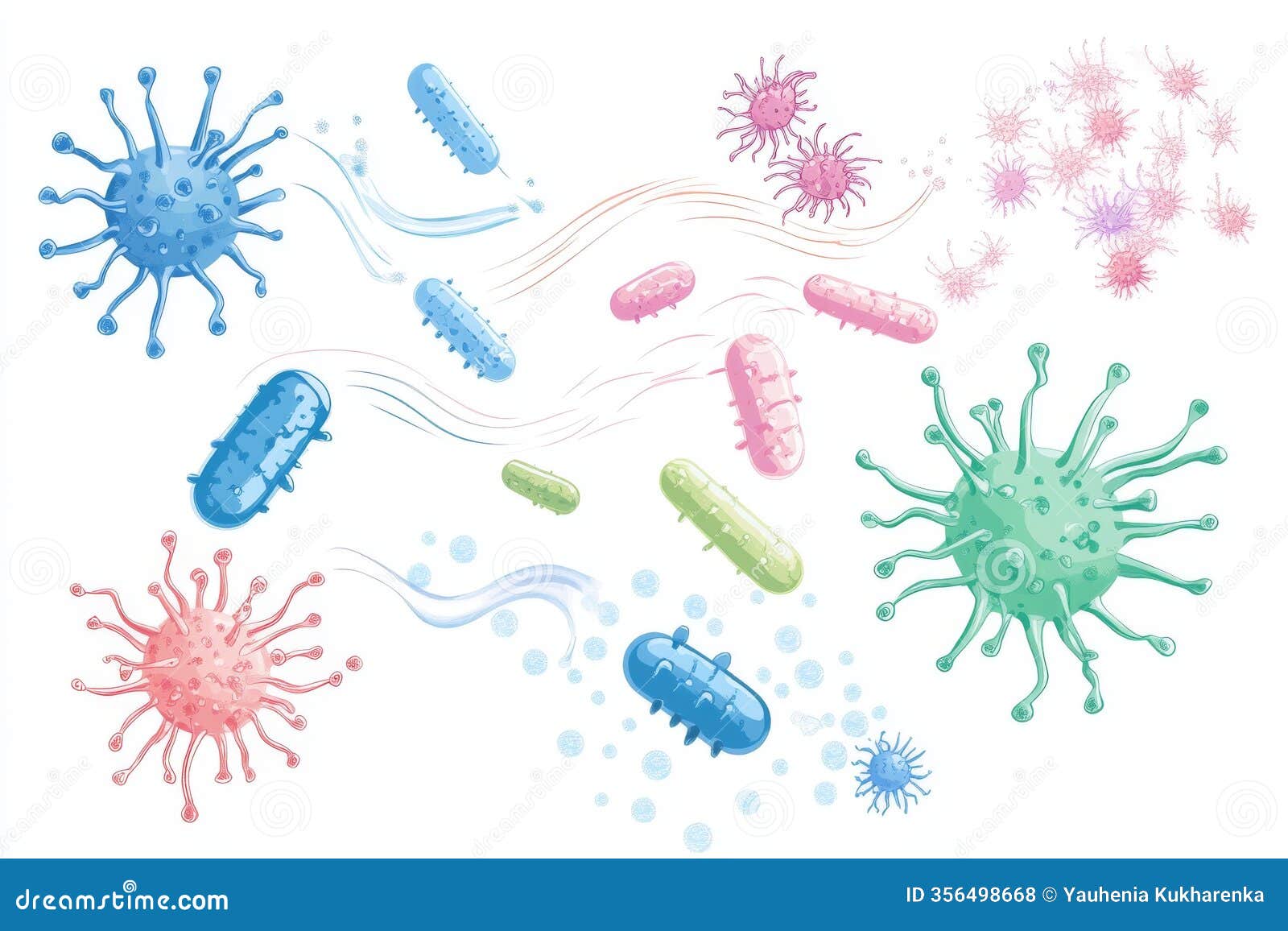 Pathogen Lifecycle in Diarrhea Stock Illustration - Illustration of ...