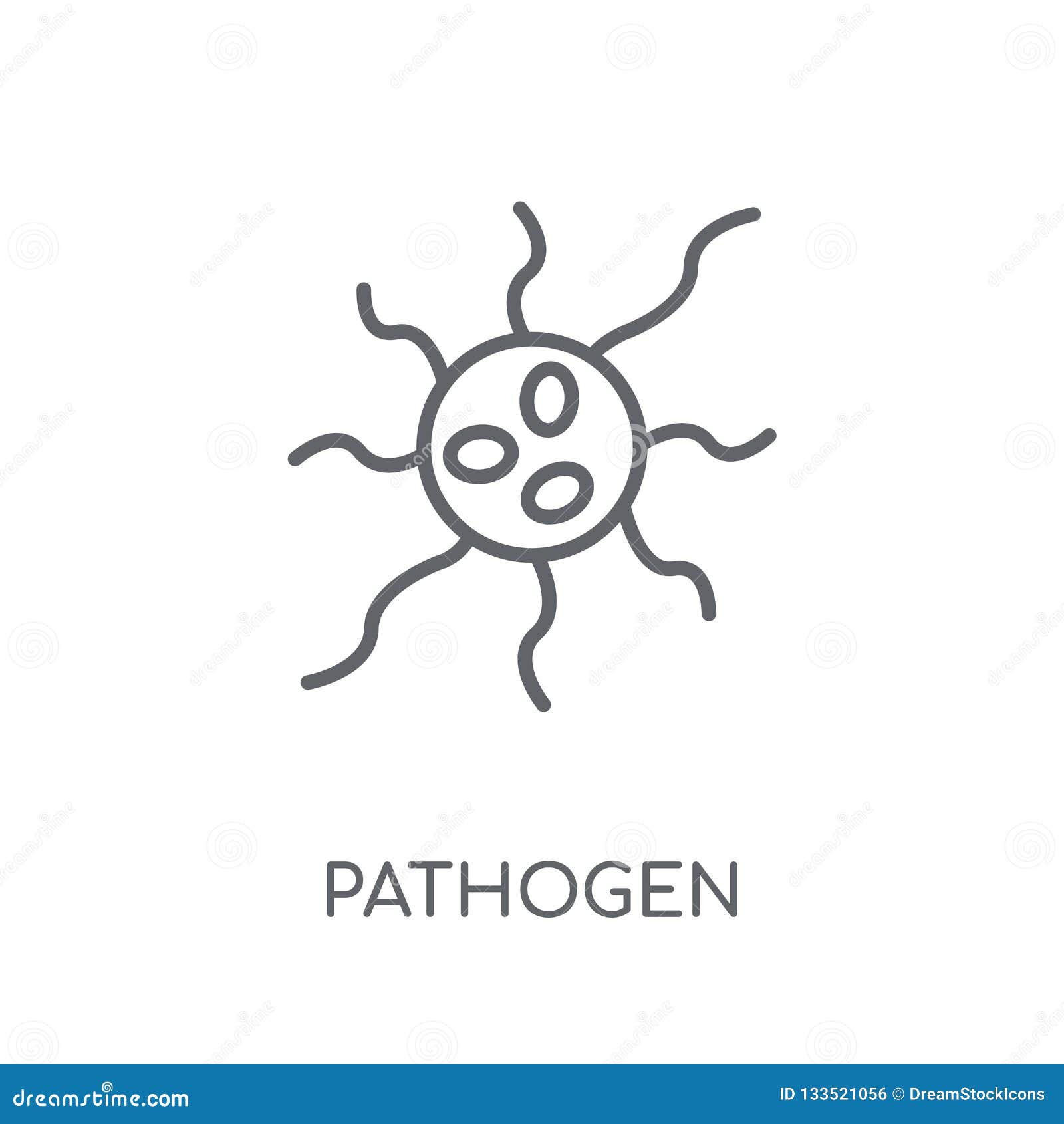 Pathogen Linear Icon. Modern Outline Pathogen Logo Concept on Wh Stock ...