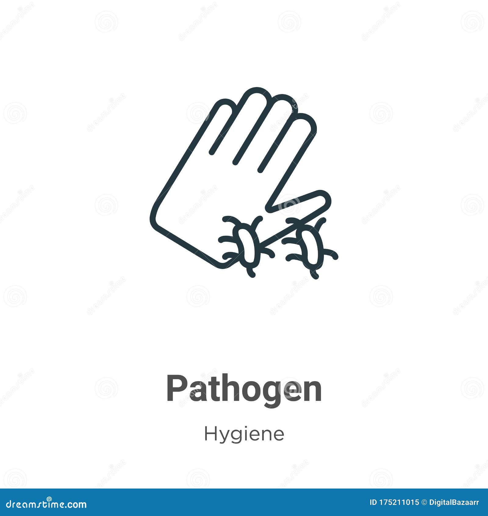 Pathogen Outline Vector Icon. Thin Line Black Pathogen Icon, Flat ...