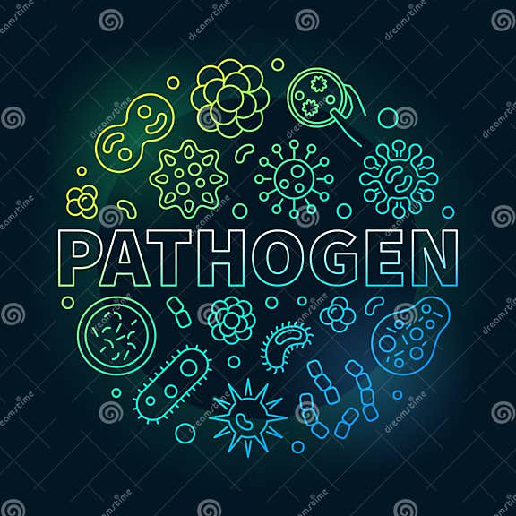Pathogen Vector Symbol Made with Bacteria and Microbe Icons Stock ...