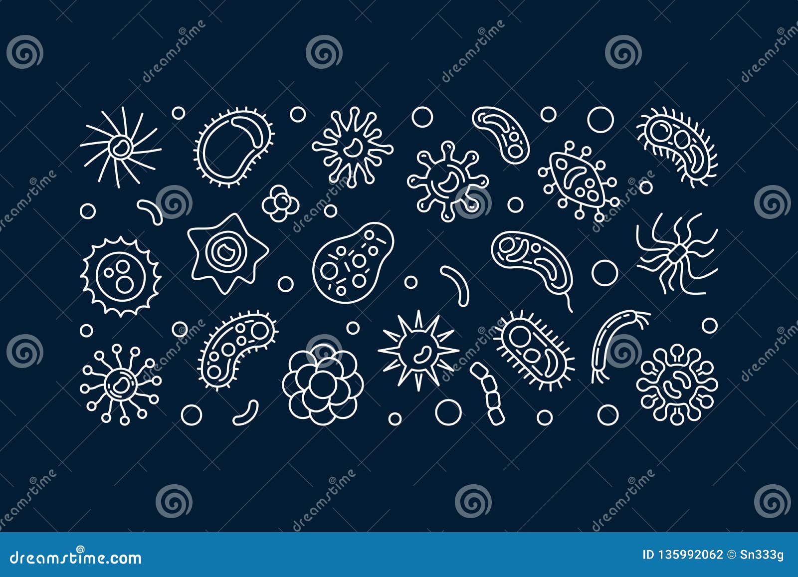 Pathogen and Viruses Banner. Vector Bacteria Illustration Stock Vector ... Pathogen and Viruses Banner. Vector Bacteria Illustration Stock Vector ...
