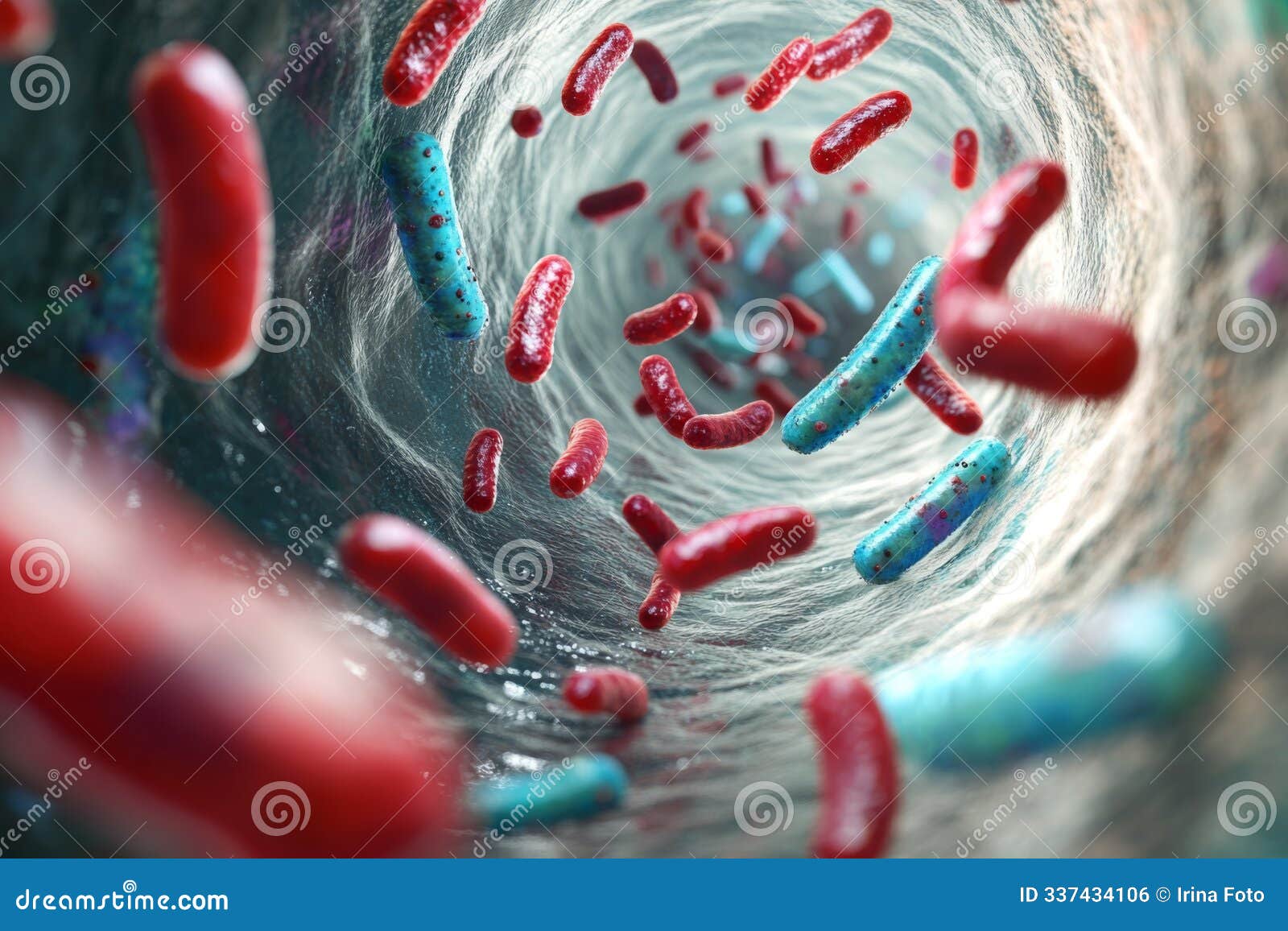 Pathogenic Bacteria and Red Blood Cells Illustrate Sepsis within ...