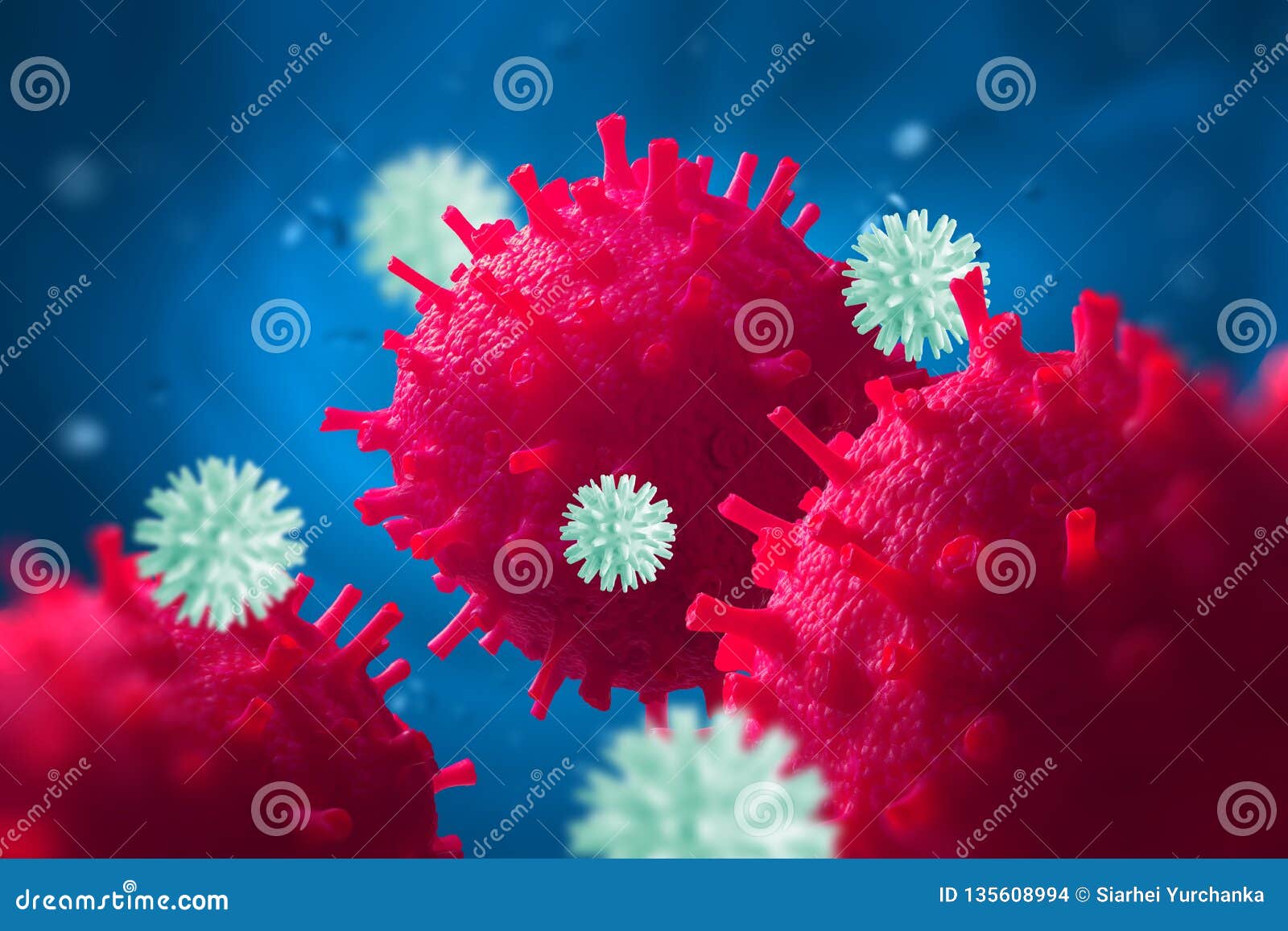 Pathogenic Bacteria, Viruses and Microscopic Germs. 3D Illustration in ... Pathogenic Bacteria, Viruses and Microscopic Germs. 3D Illustration in ...