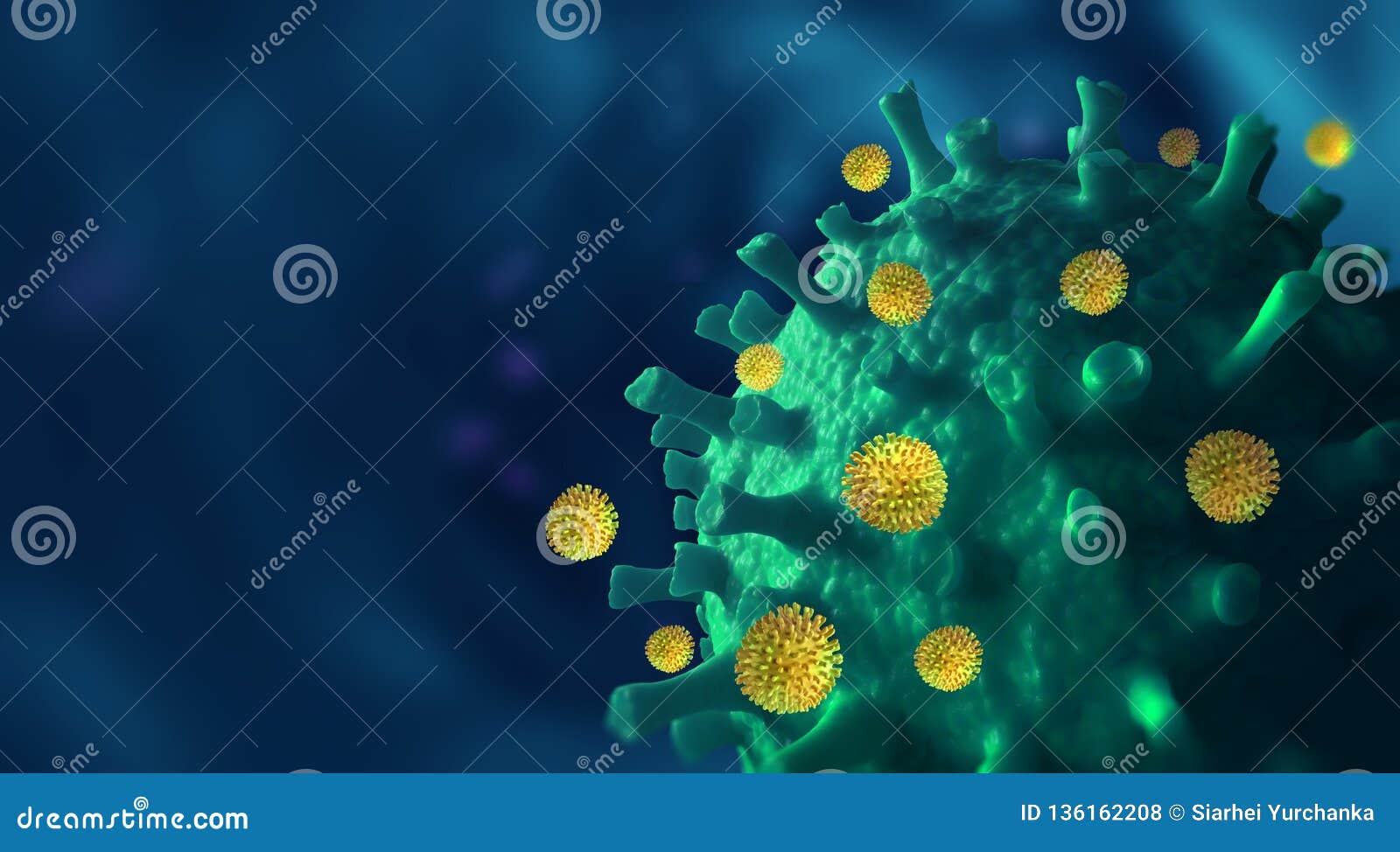 Pathogenic Bacteria, Viruses and Microscopic Germs. 3D Illustration in ... Pathogenic Bacteria, Viruses and Microscopic Germs. 3D Illustration in ...