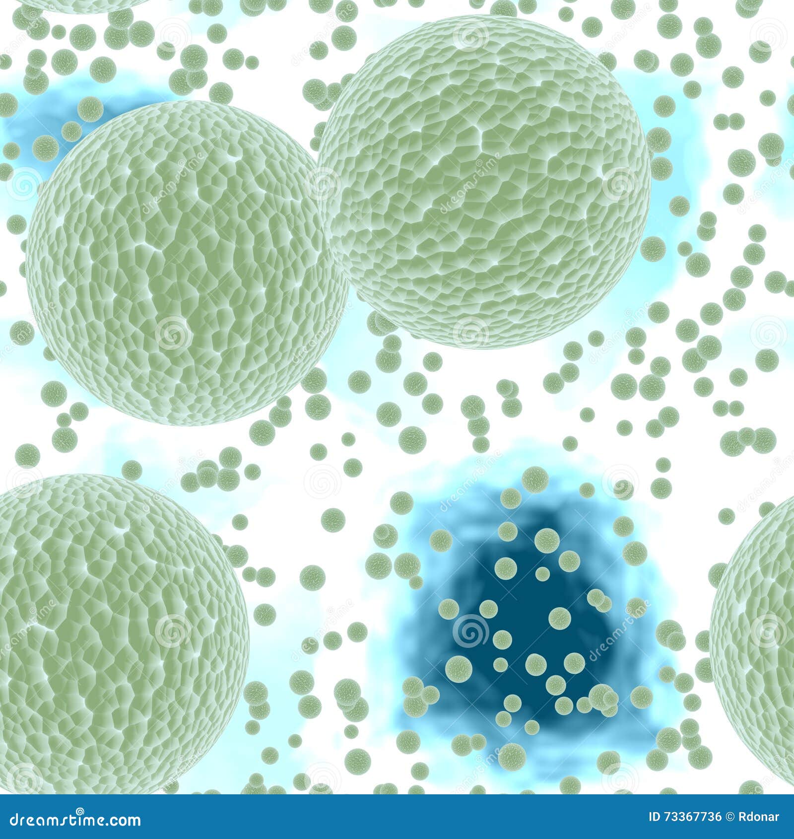 Pathogenic Bacterias or Virus Spheres in Light Liquid Stock ...