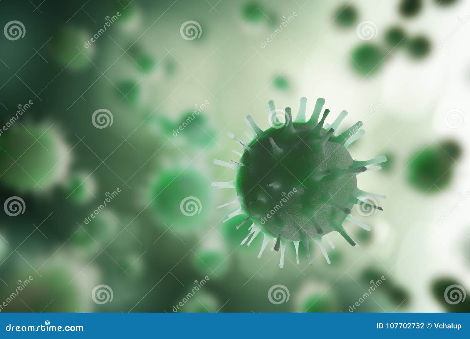 Pathogenic Viruses Causing Infection. 3D Rendered Illustration Stock ...