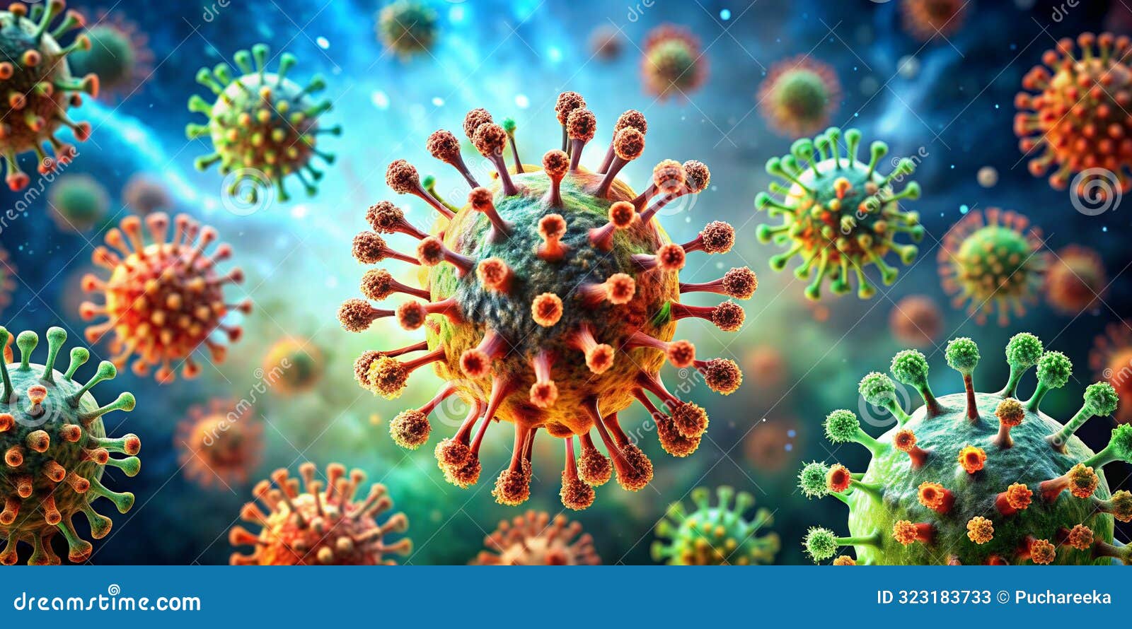 Pathogenic Viruses Causing Infection in Host Organism Viral Disease ...