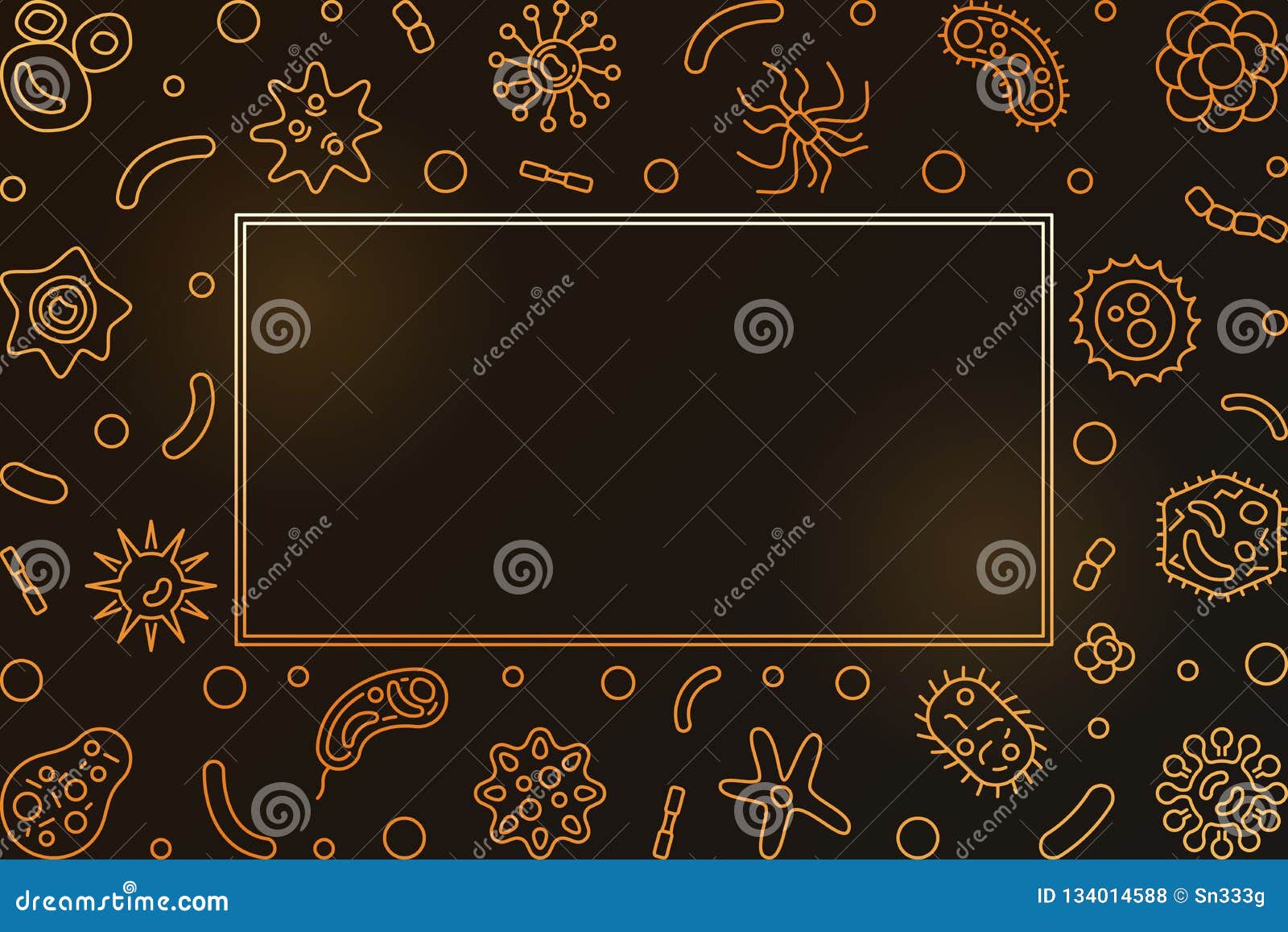 Pathogenicity Horizontal Frame. Vector Linear Illustration ...