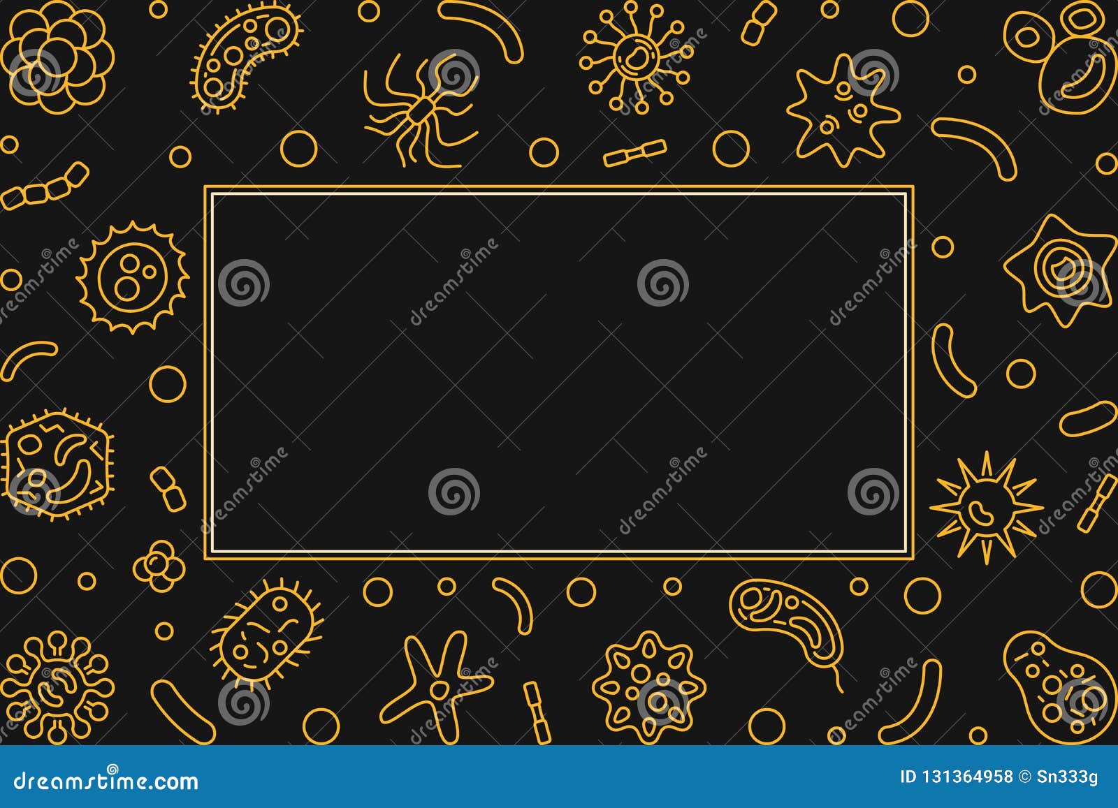 Pathogenicity Horizontal Frame. Vector Linear Illustration ...