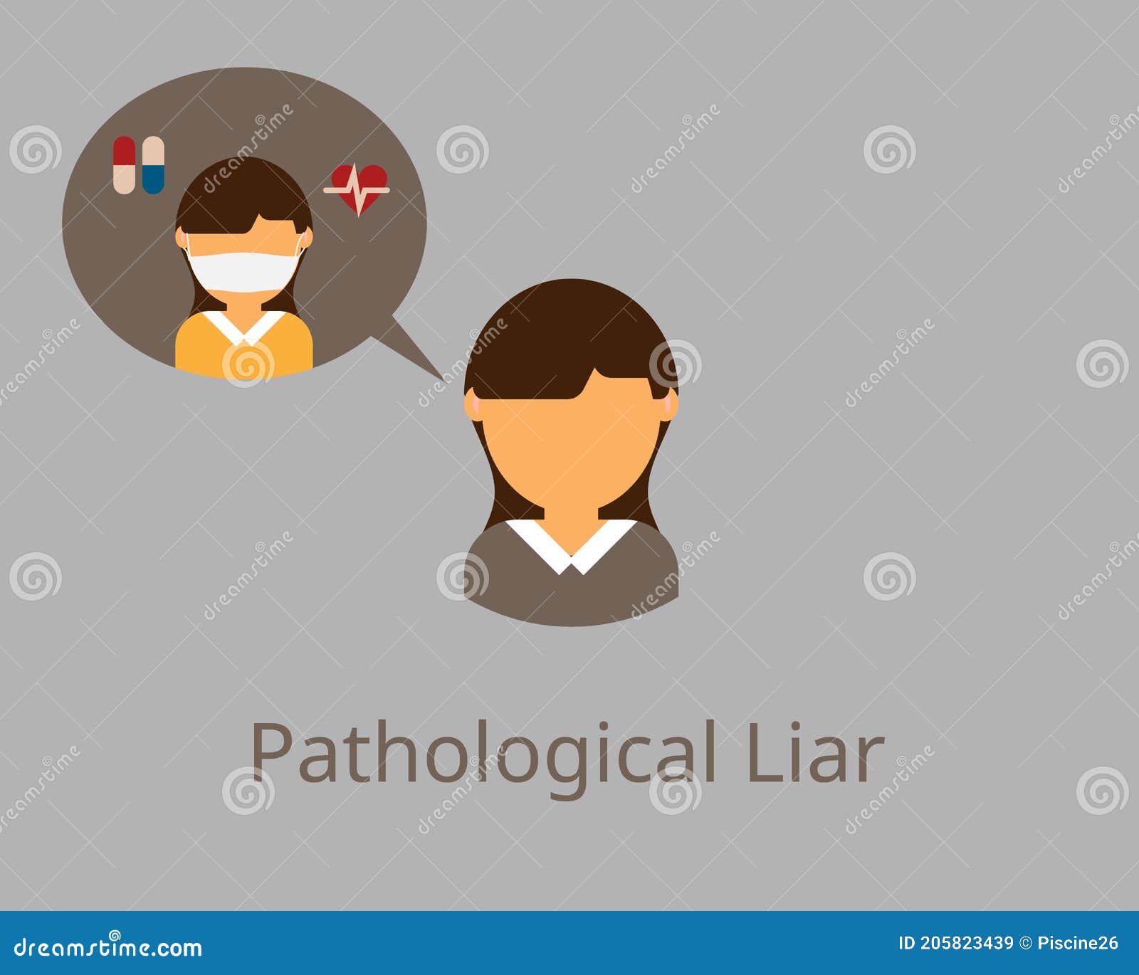 Pathological Liar and Claim To Have Illness Vector Stock Vector ...