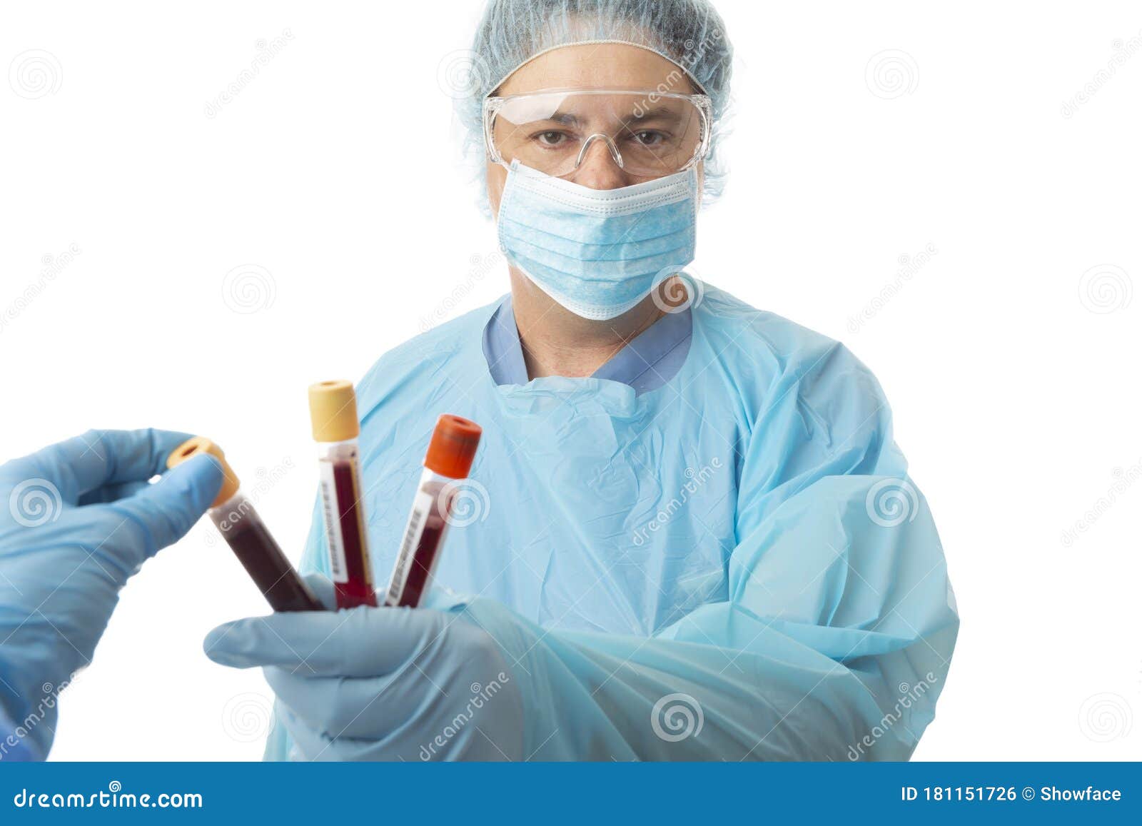 Pathologists with Blood Samples for Testing Stock Photo - Image of mask ...