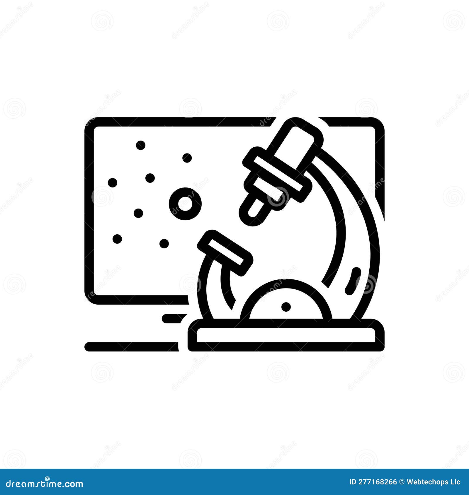 Black Line Icon for Pathology, Laboratory and Research Stock Vector ...