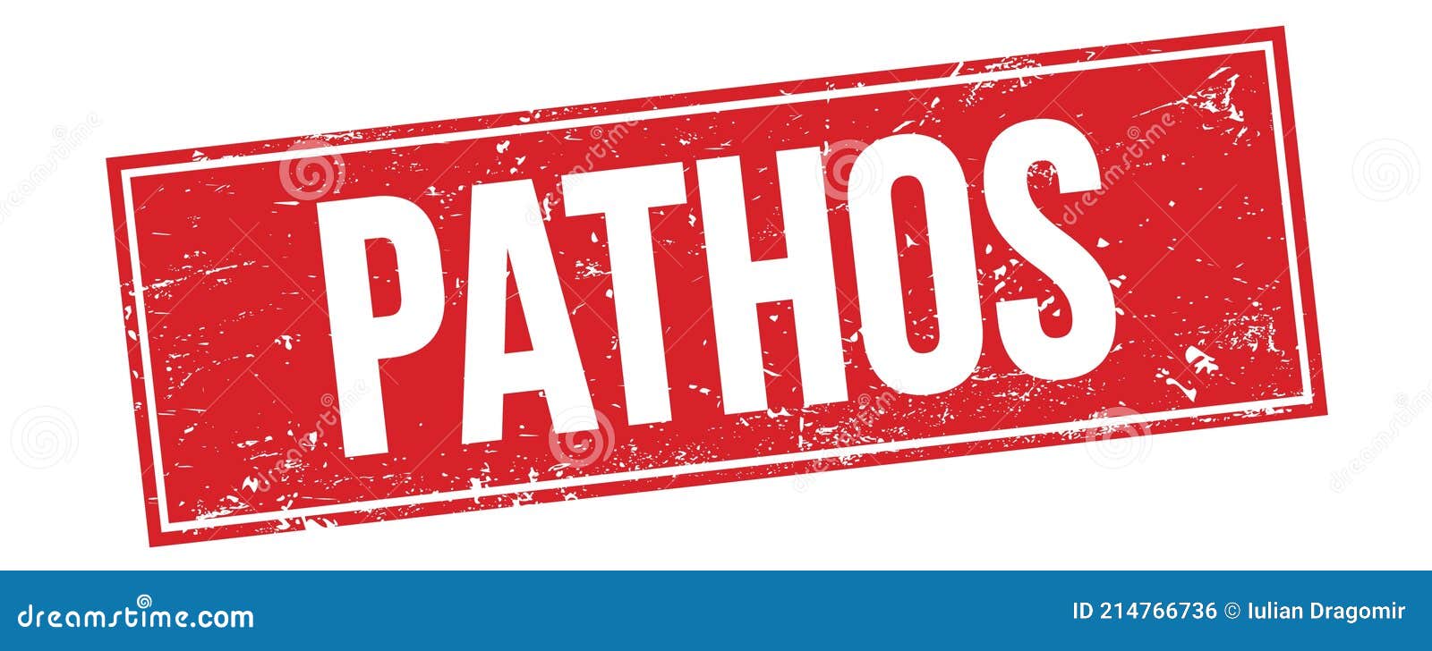 PATHOS Text on Red Grungy Rectangle Stamp Stock Illustration ...