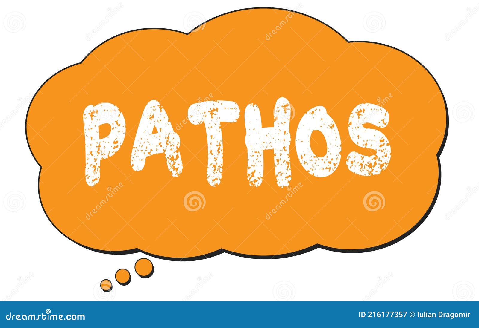 PATHOS Text Written on an Orange Thought Bubble Stock Illustration ...
